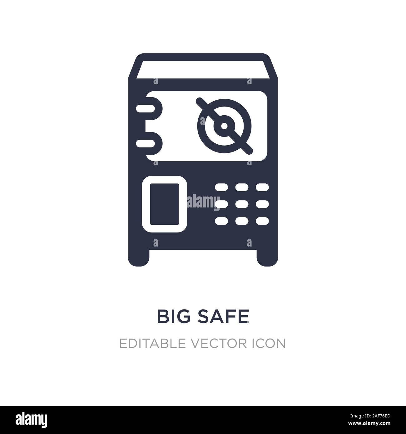 big safe icon on white background. Simple element illustration from ...