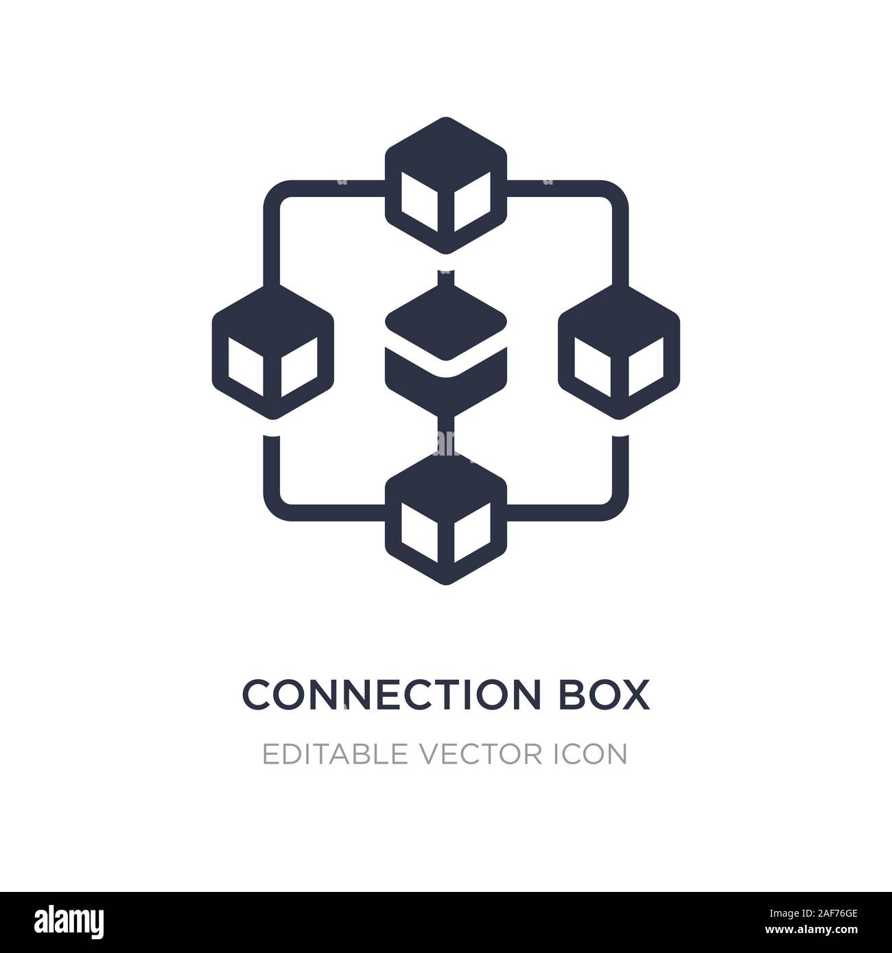 connection box chart icon on white background. Simple element ... connection box chart icon on white background. Simple element ...