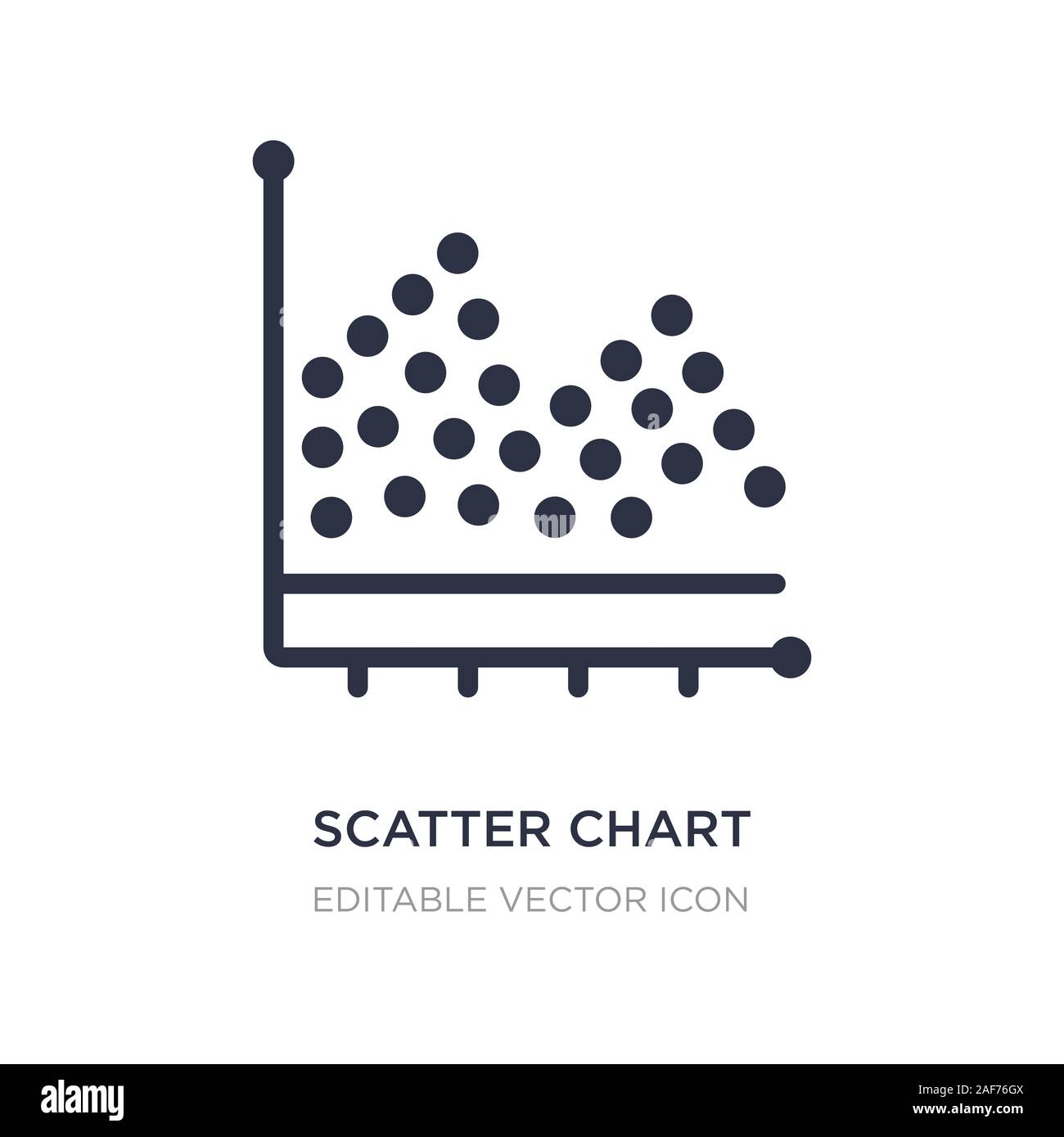 scatter chart icon on white background. Simple element illustration ...