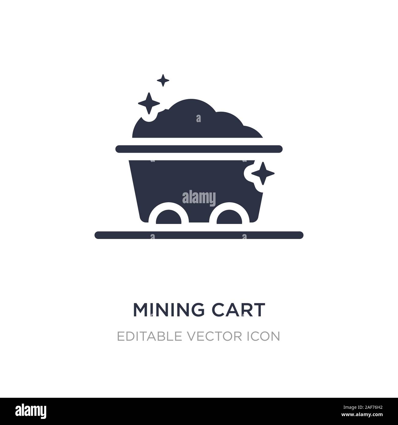 mining cart icon on white background. Simple element illustration from ...