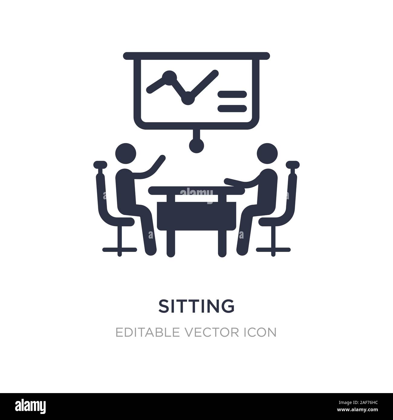 sitting icon on white background. Simple element illustration from ...