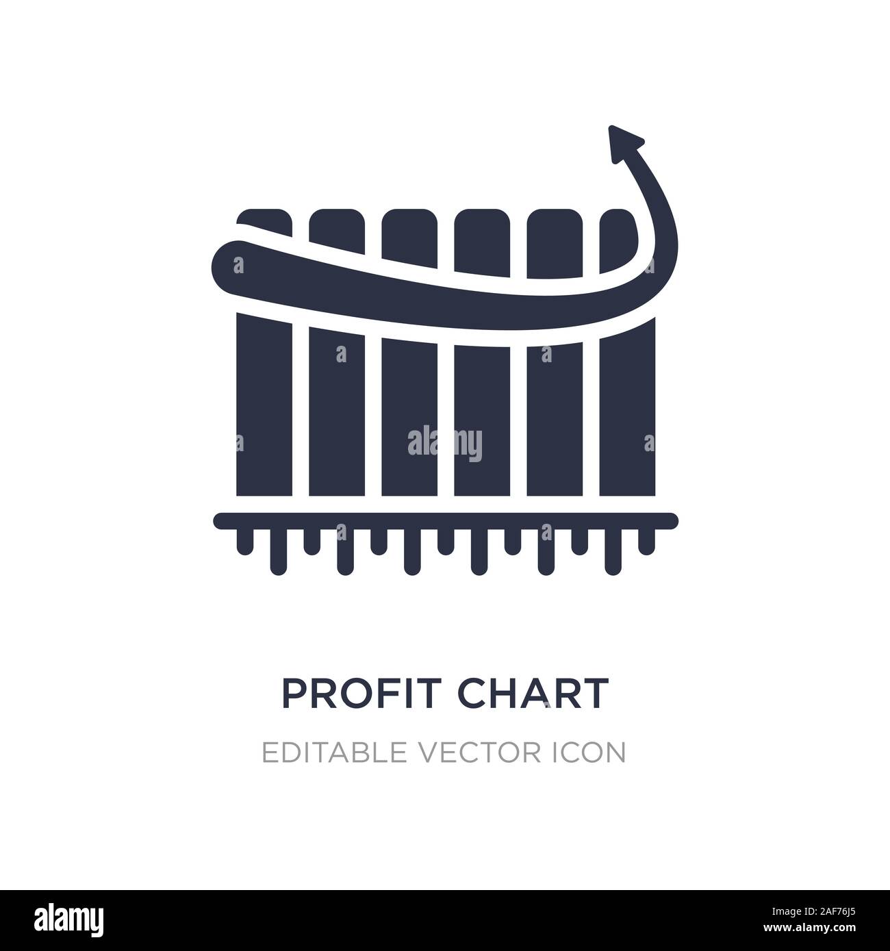profit chart icon on white background. Simple element illustration from ...