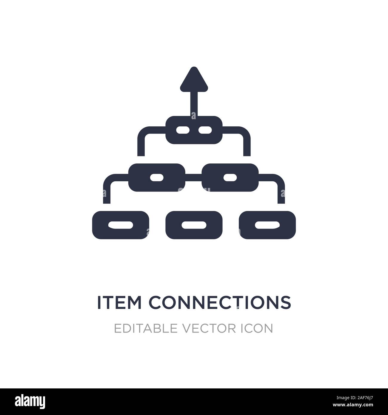 item connections icon on white background. Simple element illustration from Business concept ...