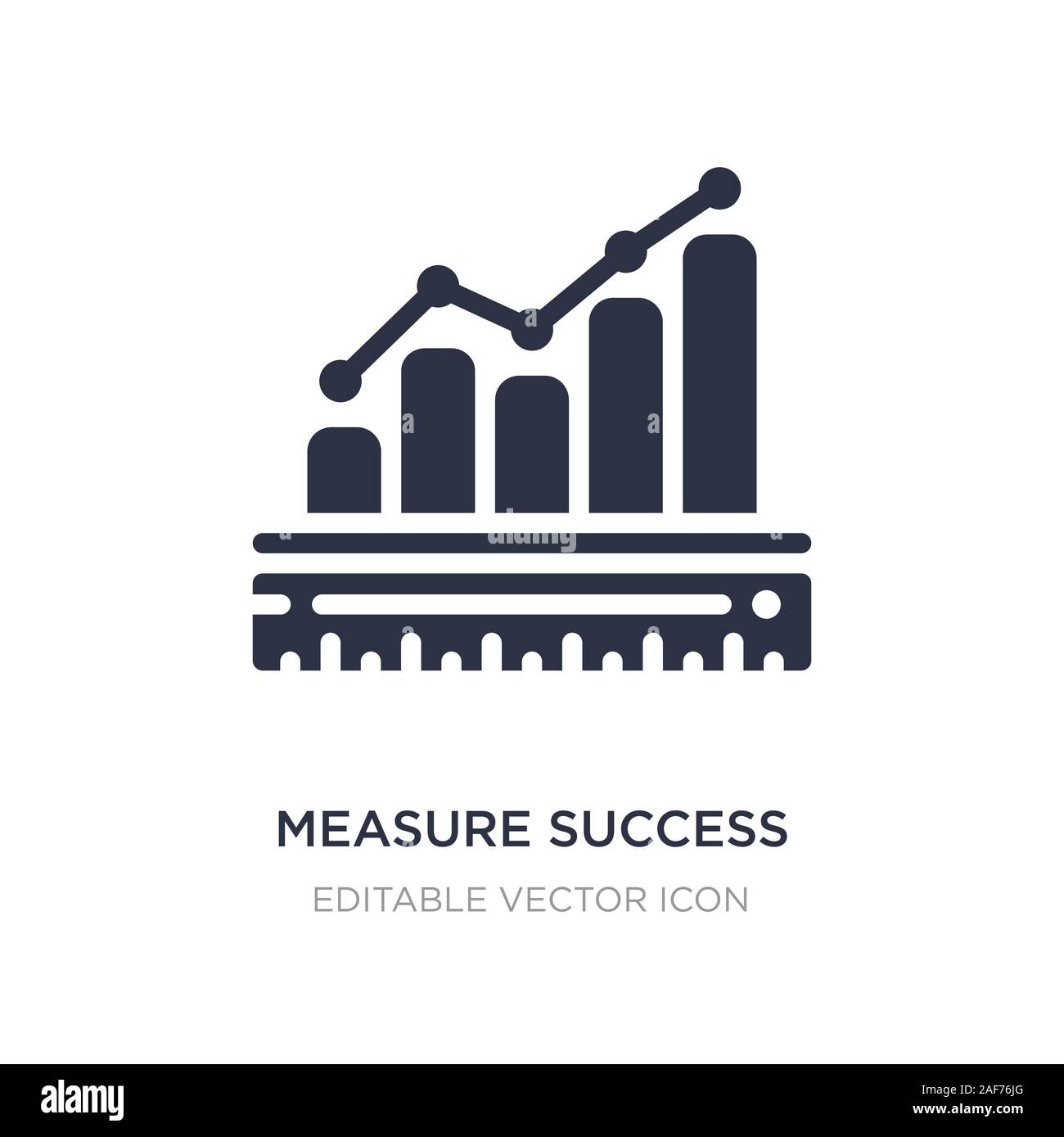 measure success icon on white background. Simple element illustration ...