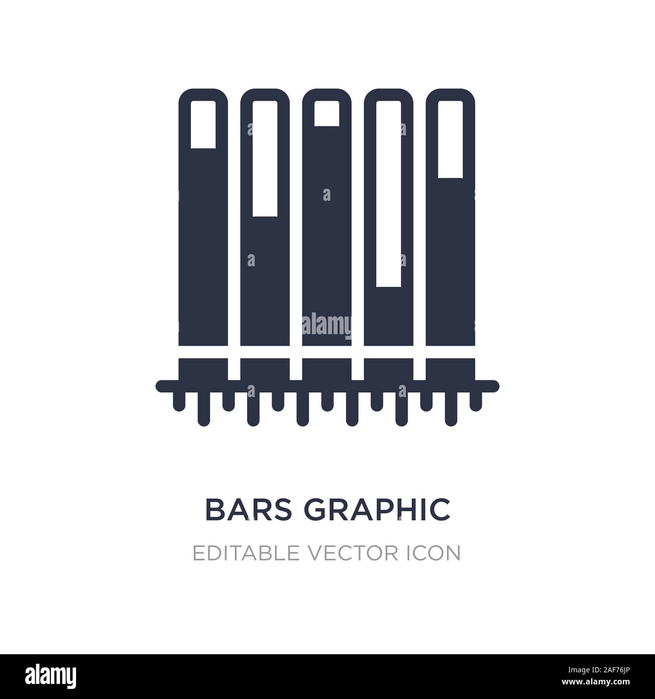 bars graphic icon on white background. Simple element illustration from ...
