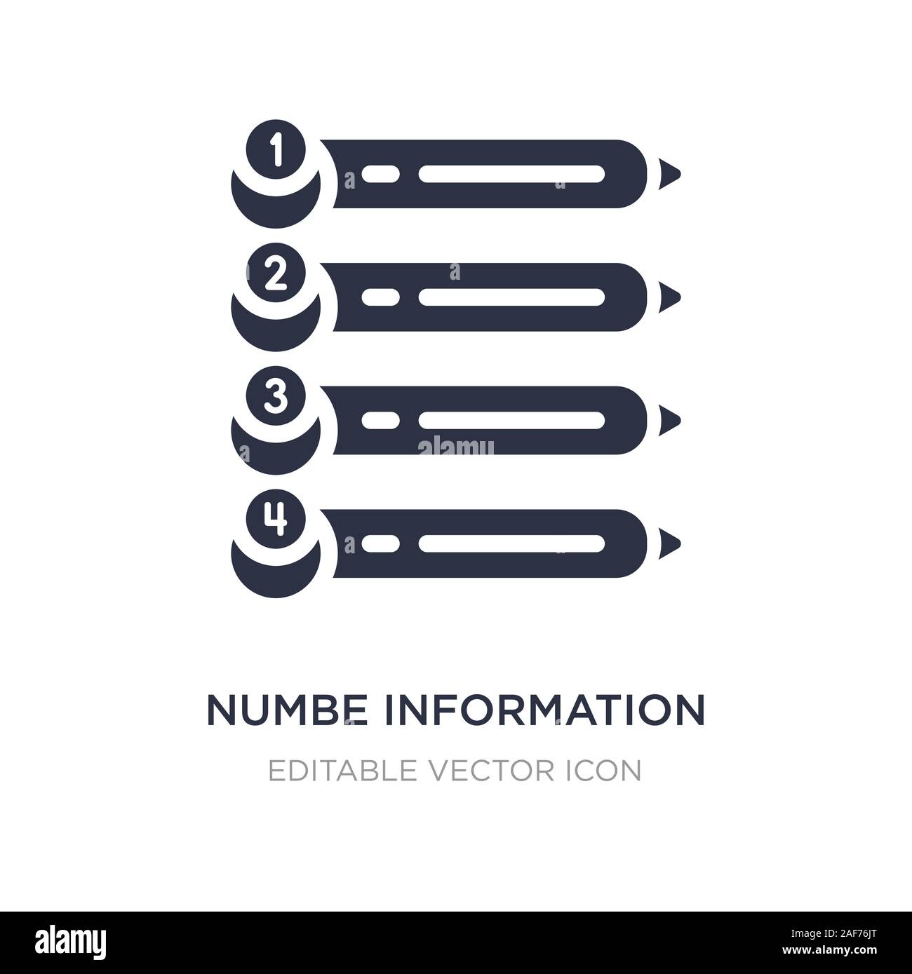 numbe information icon on white background. Simple element illustration ...
