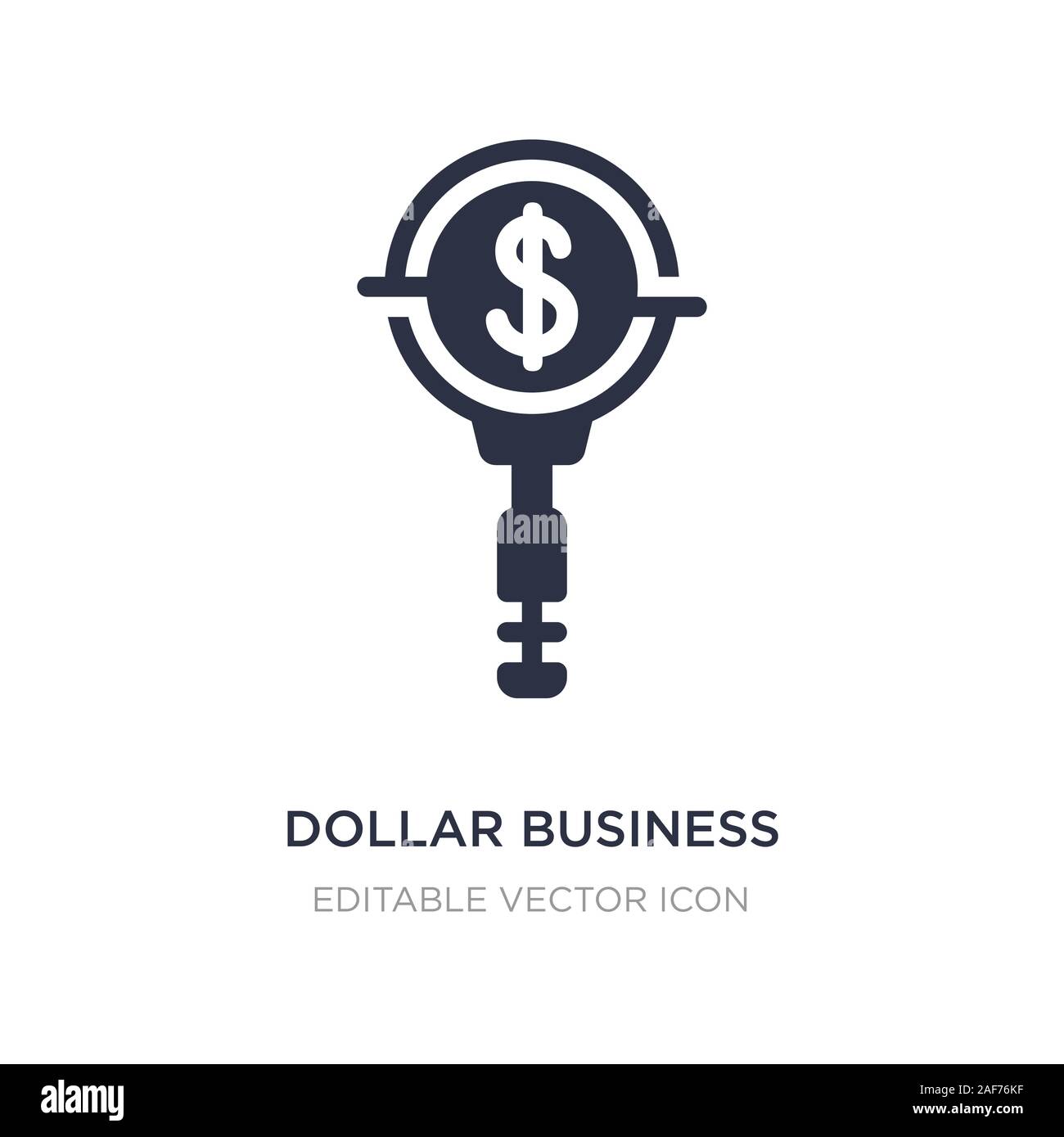 dollar business search icon on white background. Simple element ...