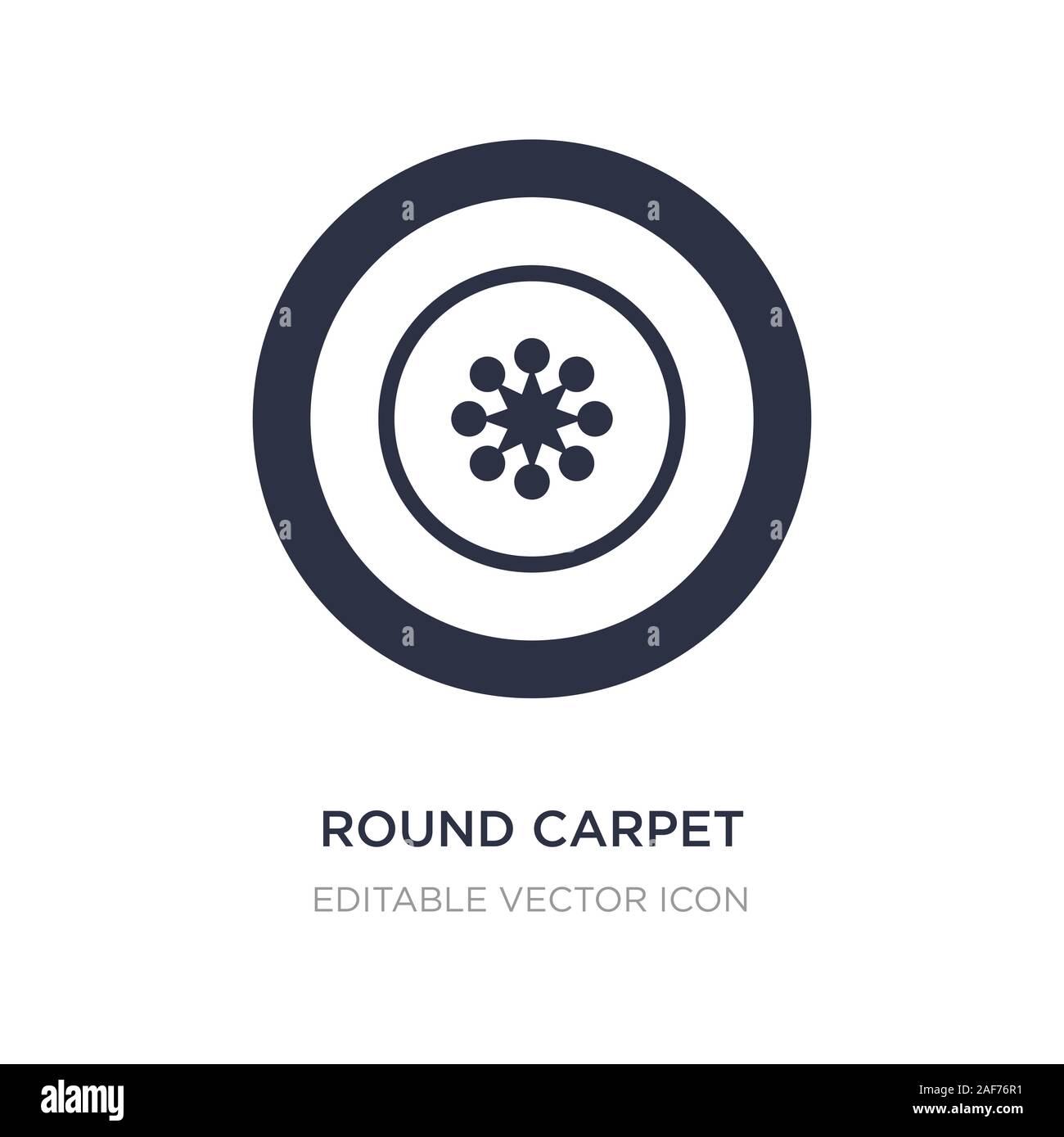 round carpet icon on white background. Simple element illustration from ...