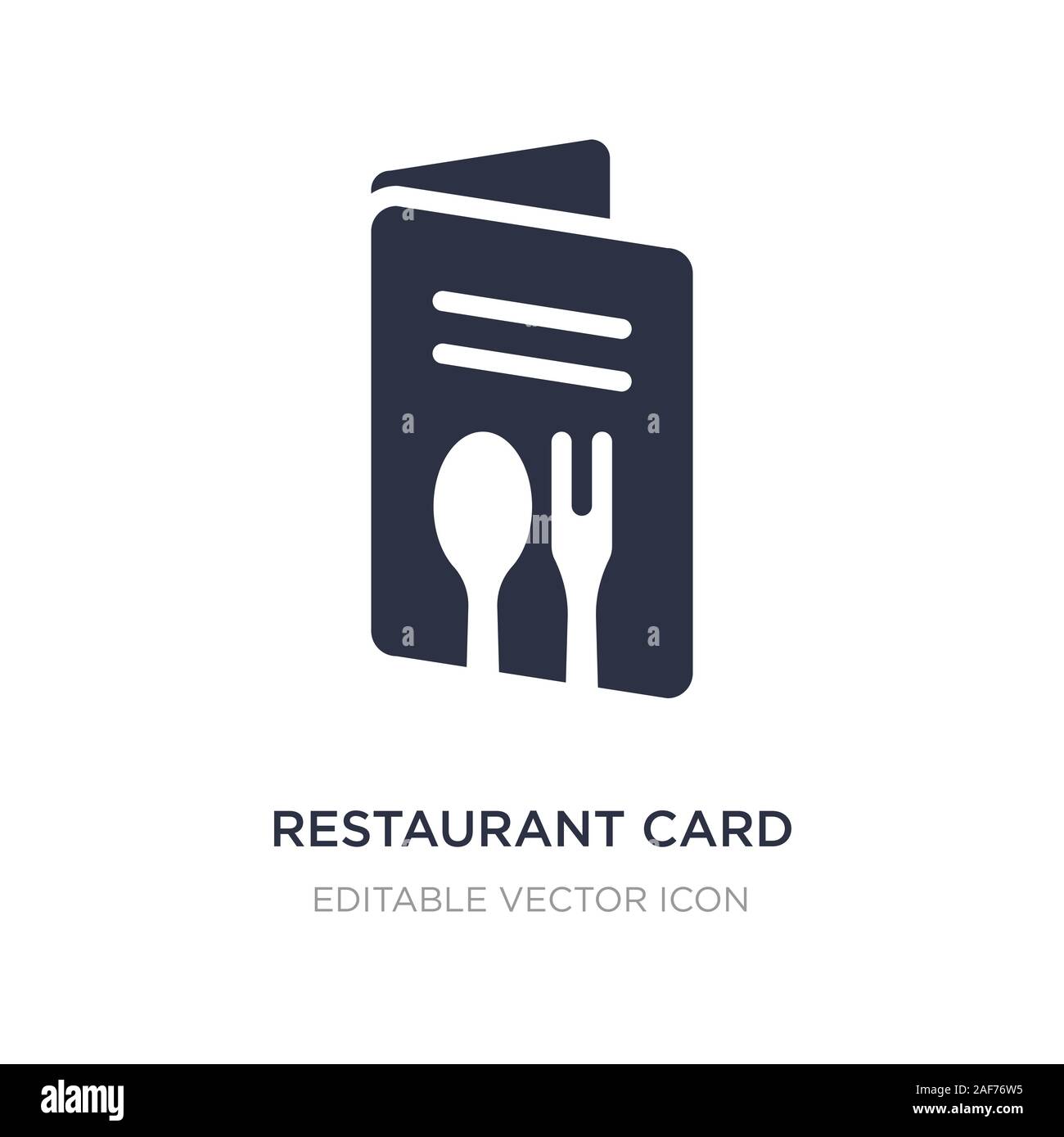 restaurant card icon on white background. Simple element illustration ...