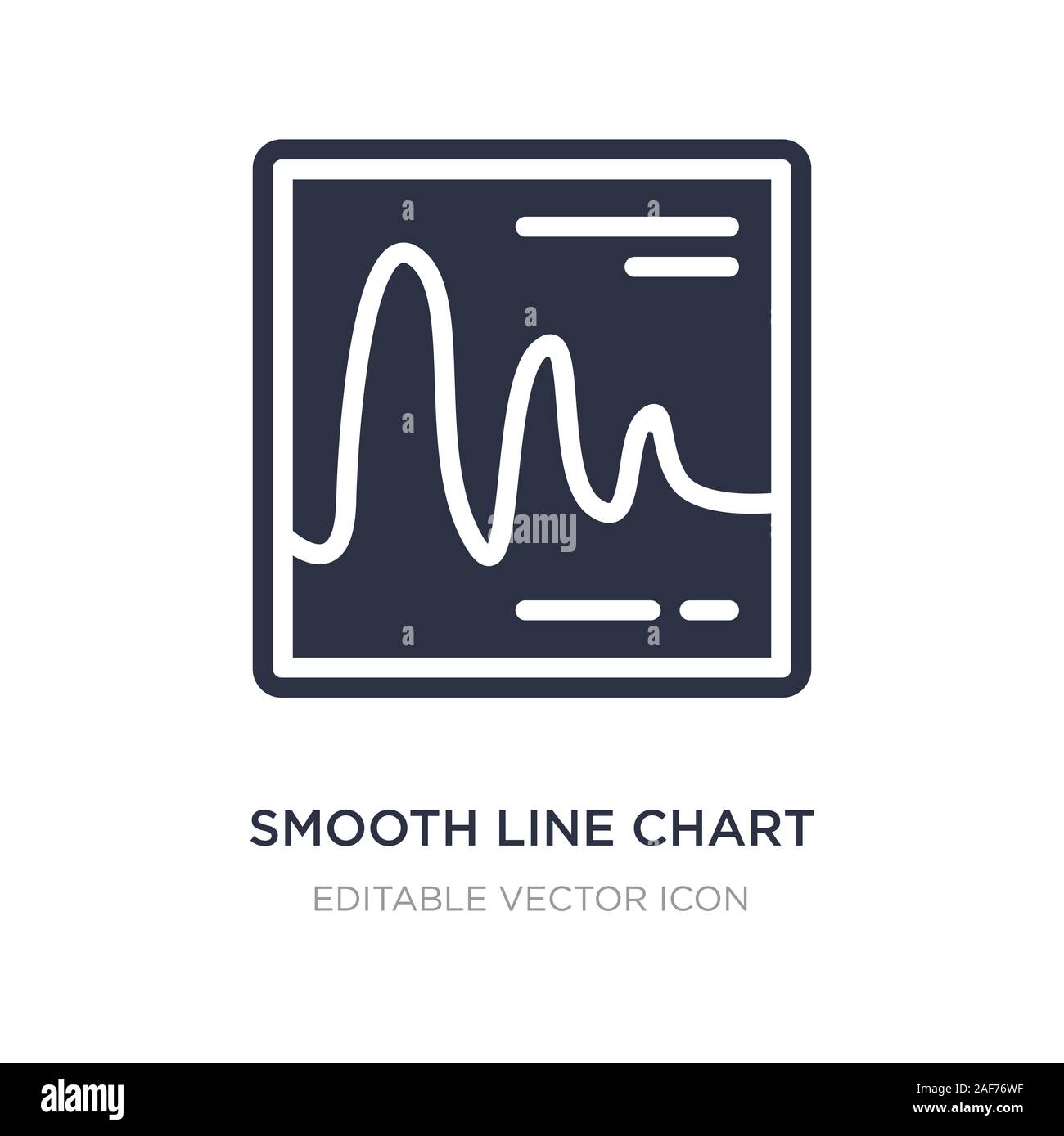 smooth line chart icon on white background. Simple element illustration from Business concept ...