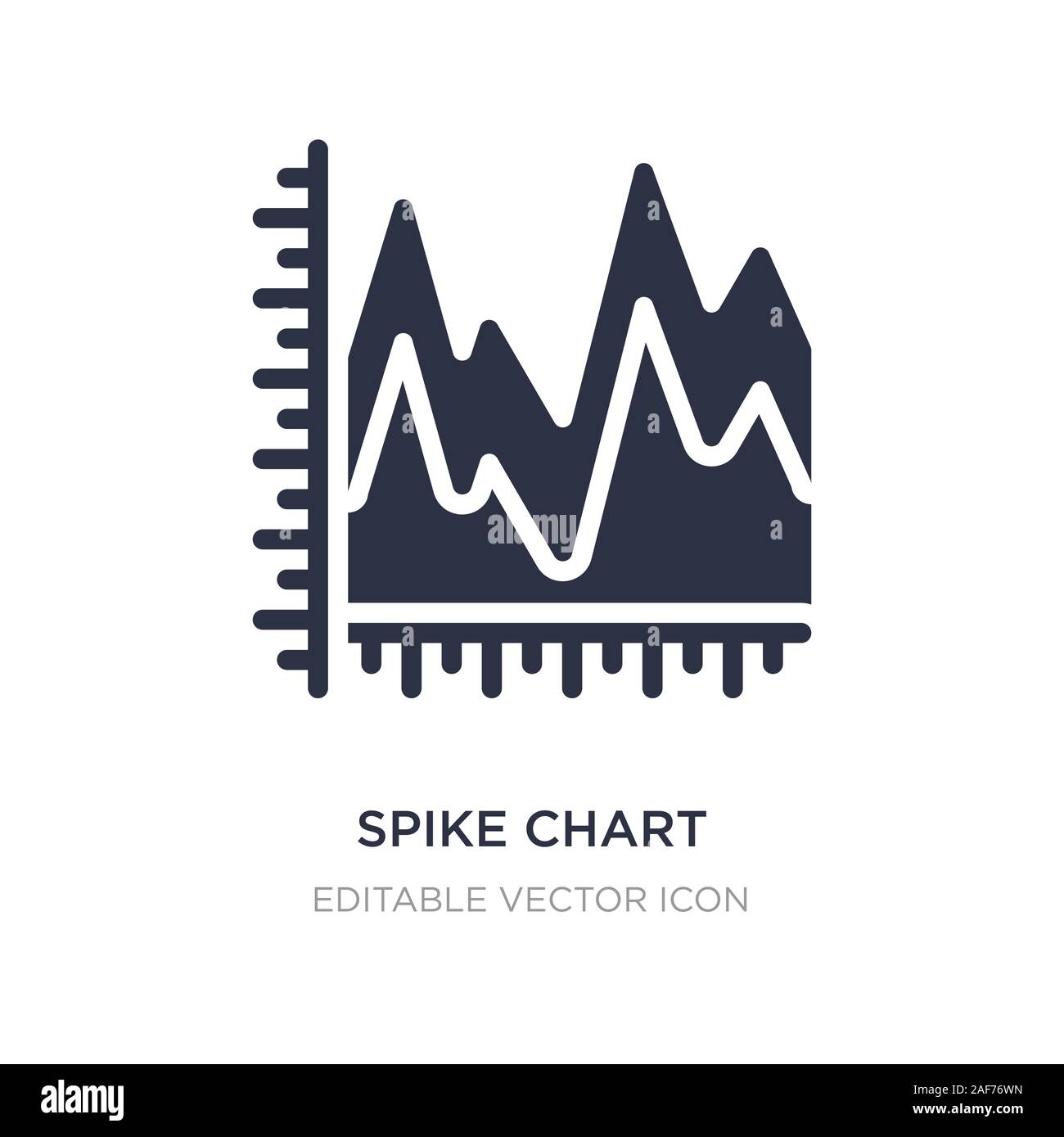 spike chart icon on white background. Simple element illustration from ...