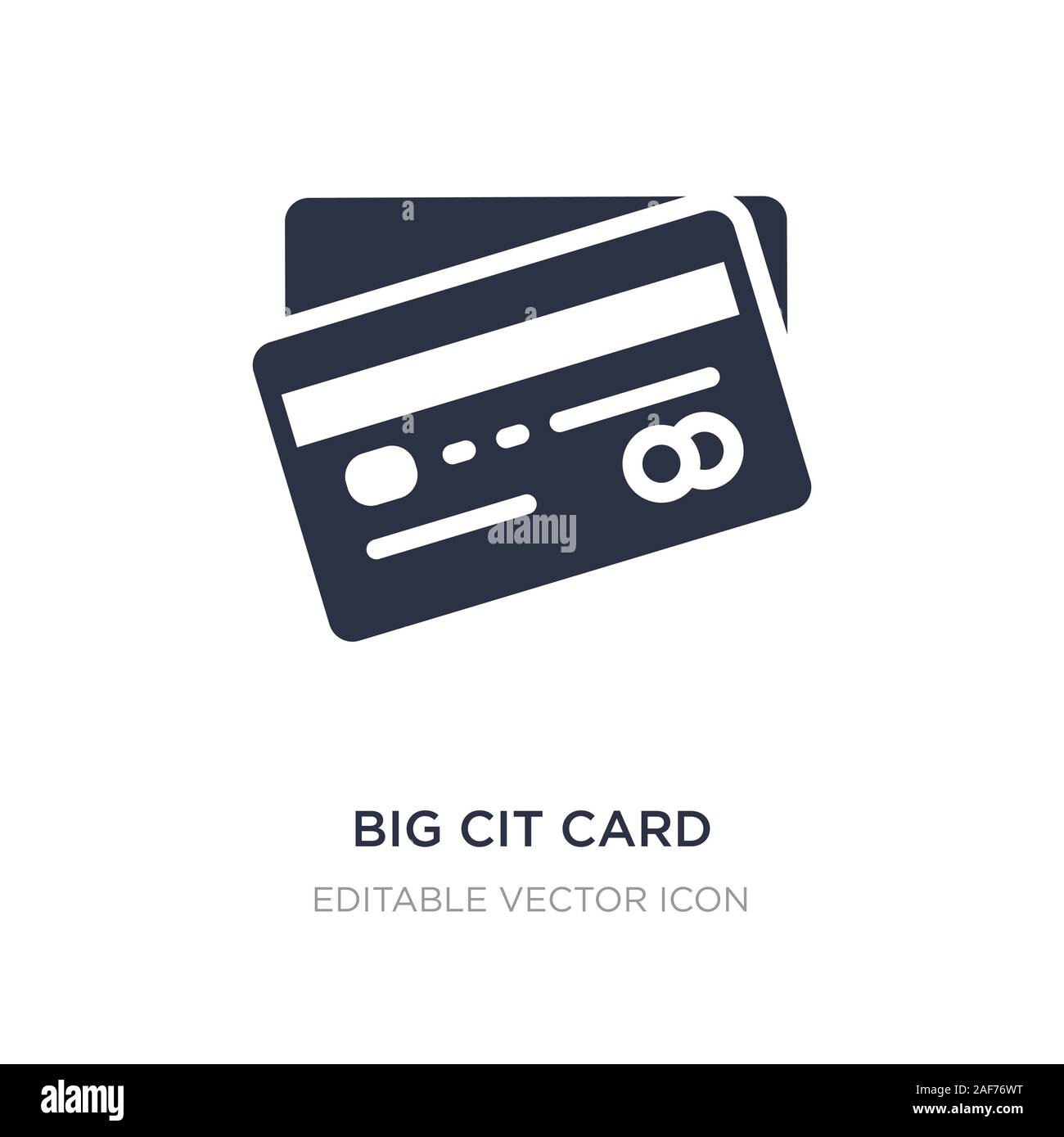 big cit card icon on white background. Simple element illustration from ...