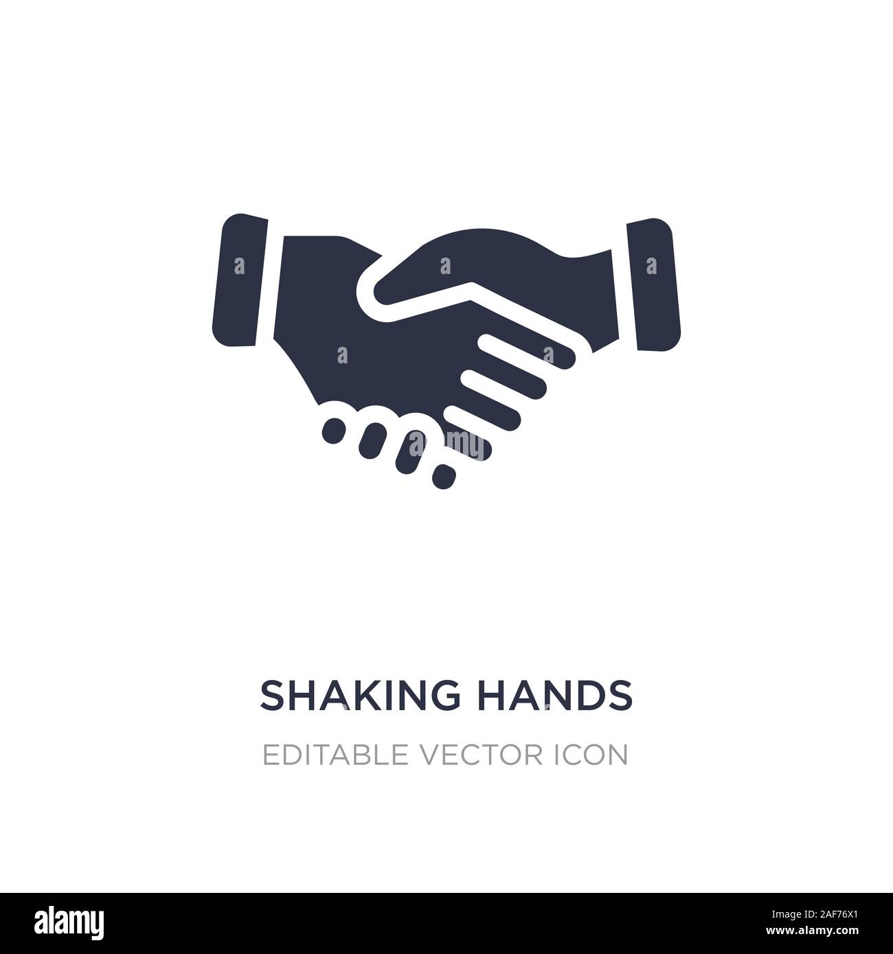 shaking hands icon on white background. Simple element illustration ...