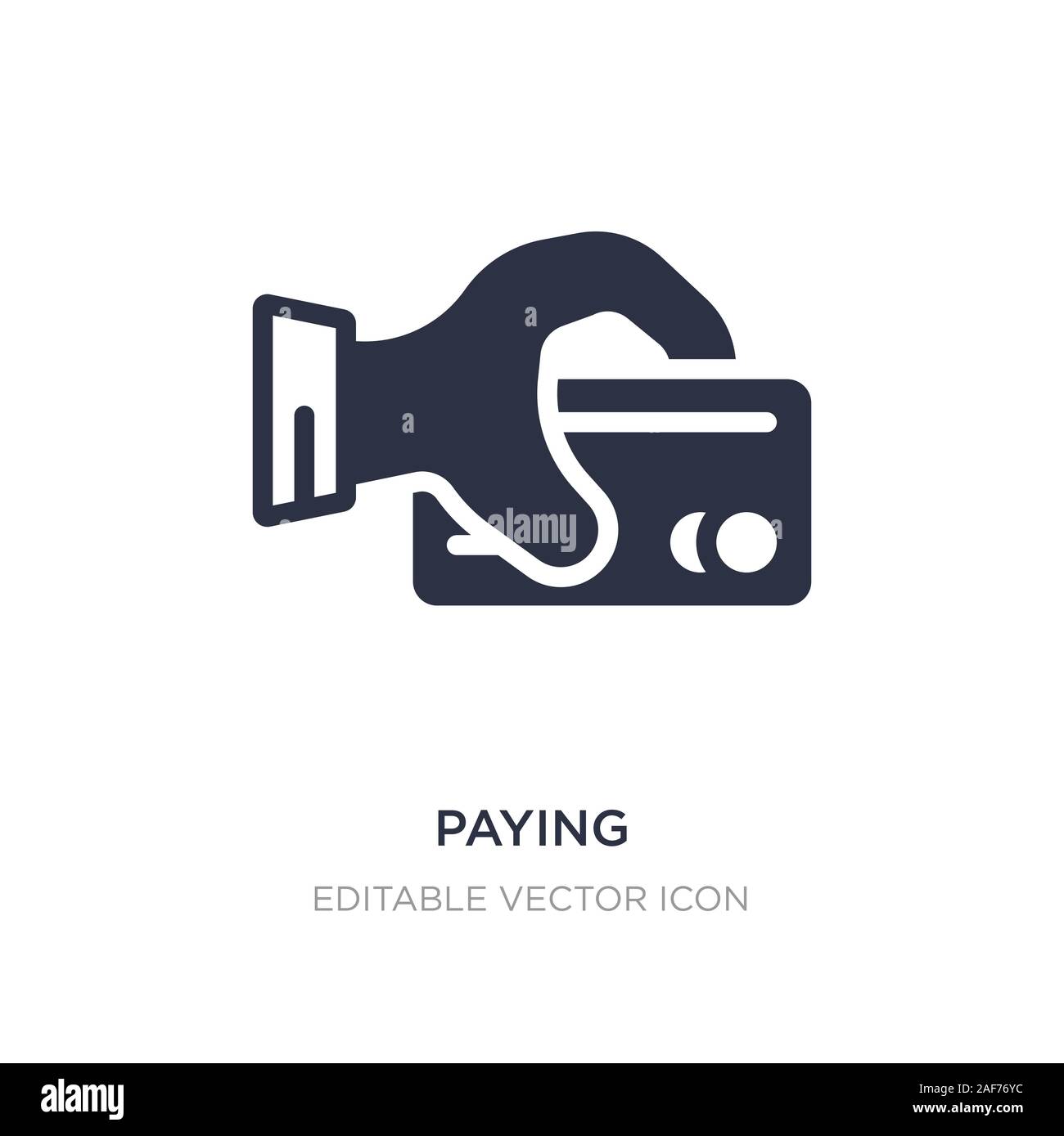 paying icon on white background. Simple element illustration from ...