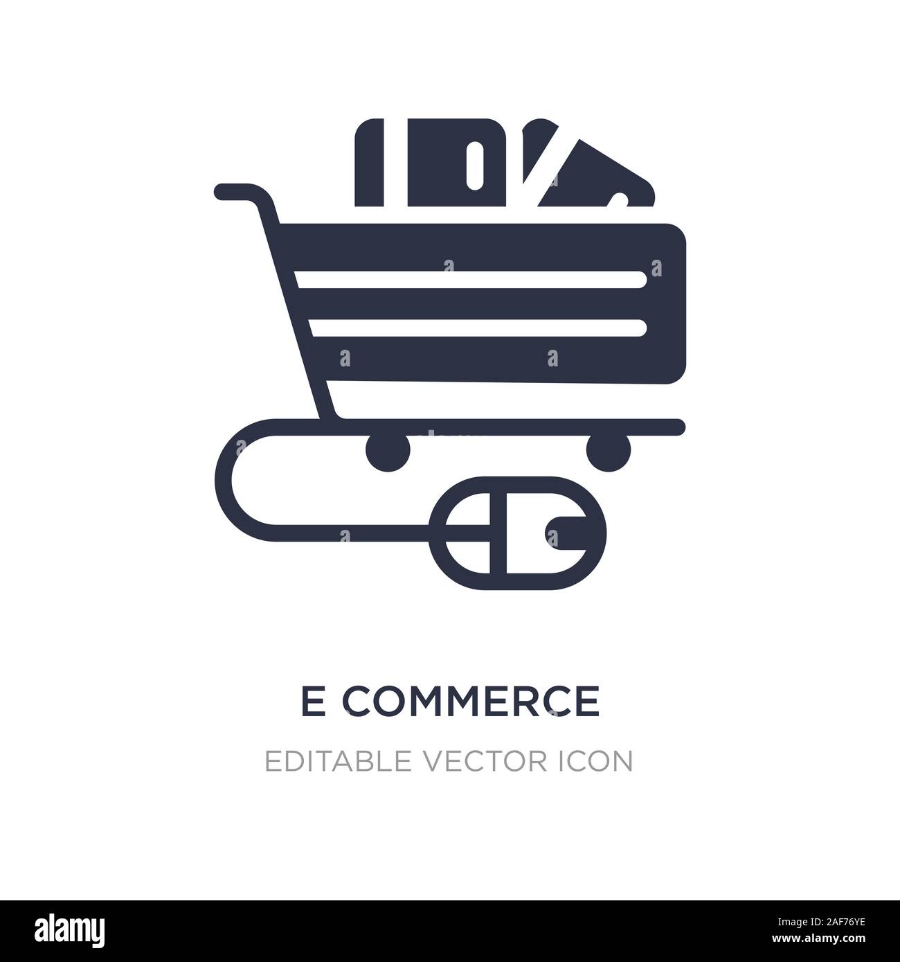 e commerce shopping cart tool icon on white background. Simple element ...