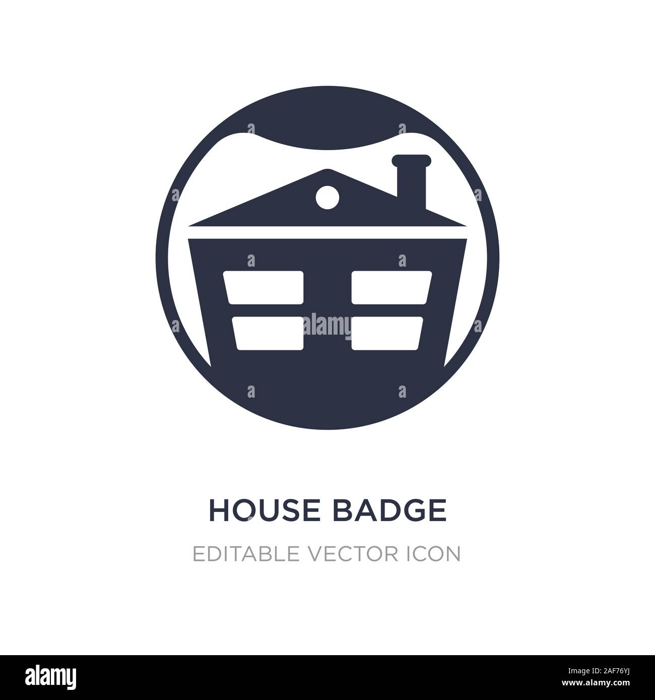 house badge icon on white background. Simple element illustration from ...