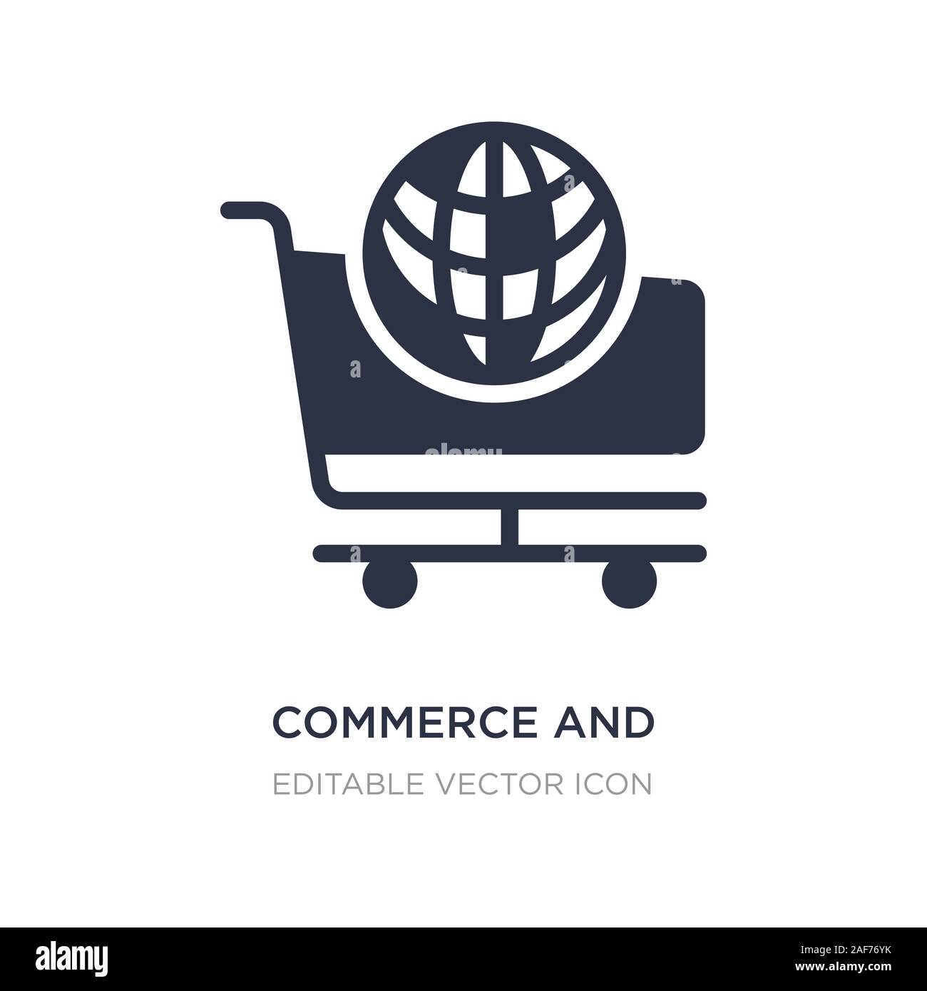 commerce and shopping icon on white background. Simple element ...