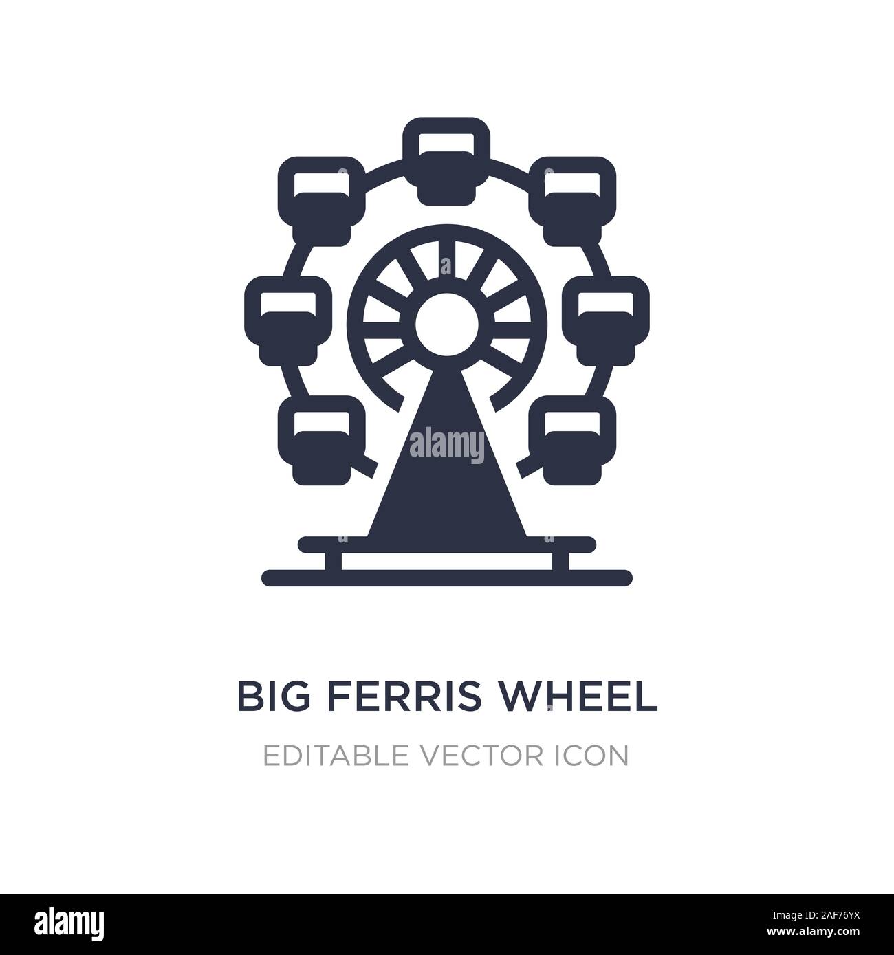 big ferris wheel icon on white background. Simple element illustration ...