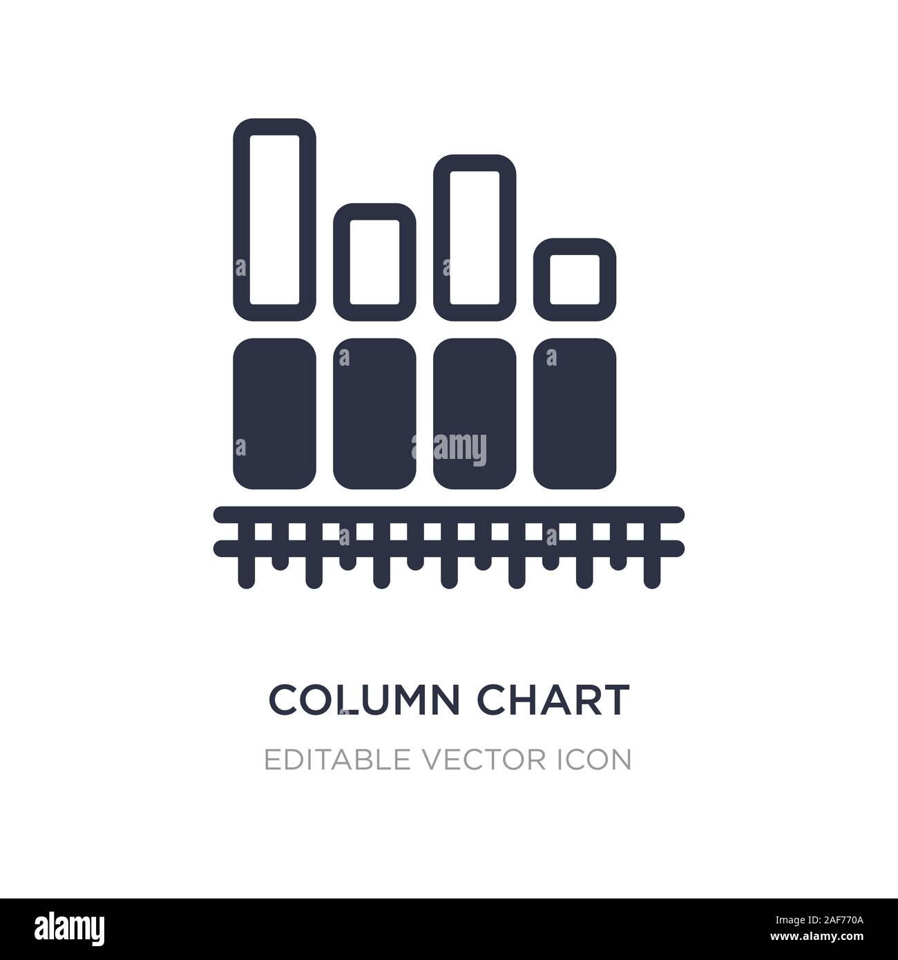 column chart icon on white background. Simple element illustration from ...