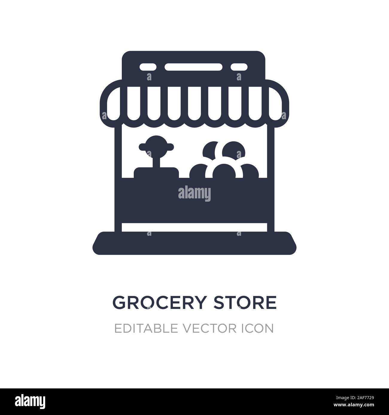 grocery store icon on white background. Simple element illustration ...