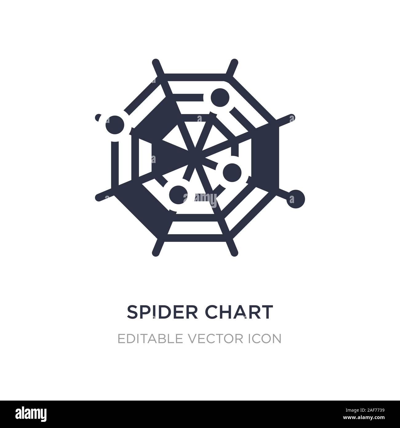 spider chart icon on white background. Simple element illustration from ...