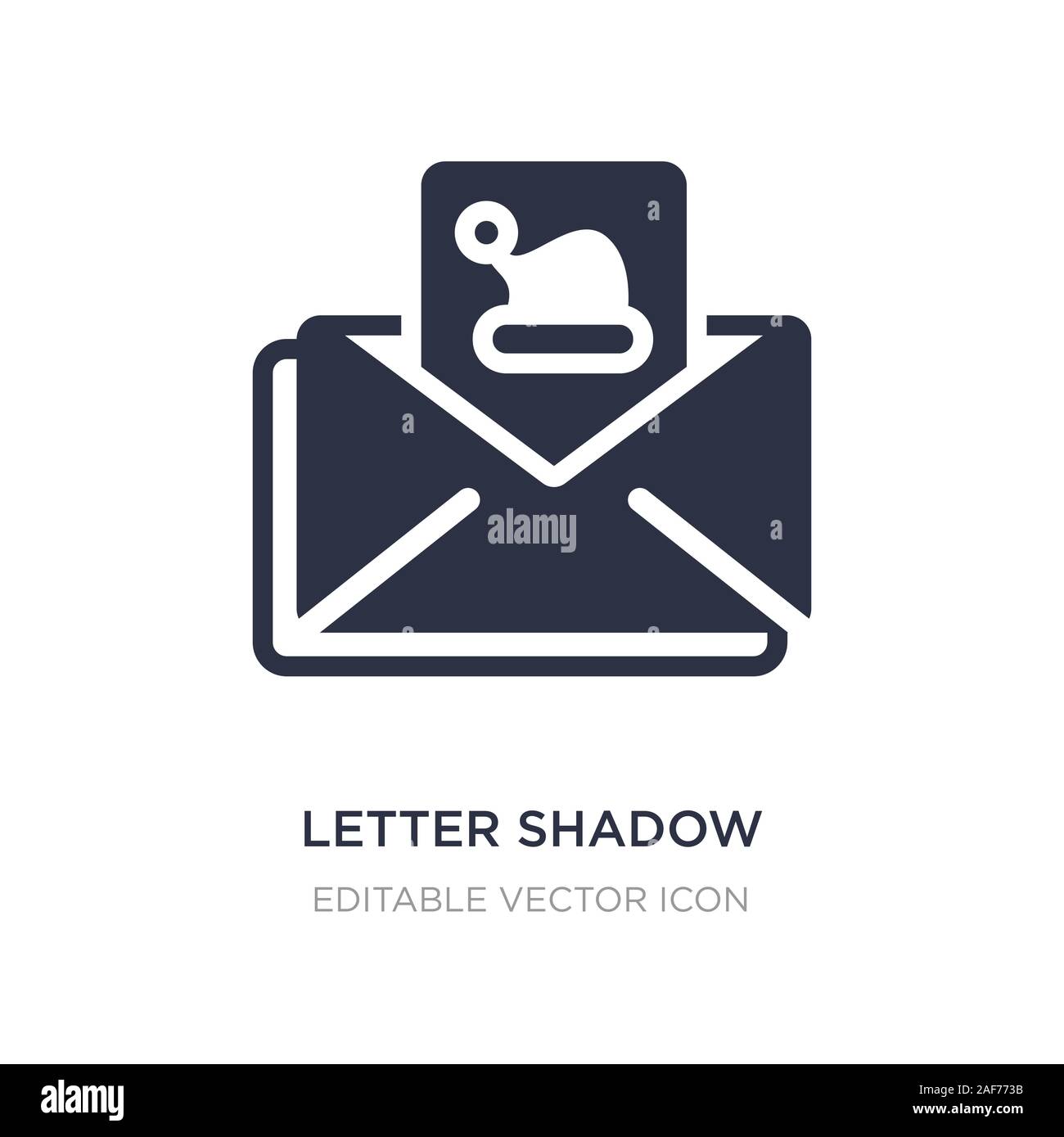 letter shadow icon on white background. Simple element illustration ...