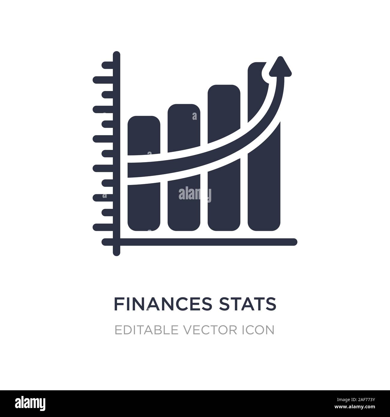 finances stats bars graphic with up arrow icon on white background ...