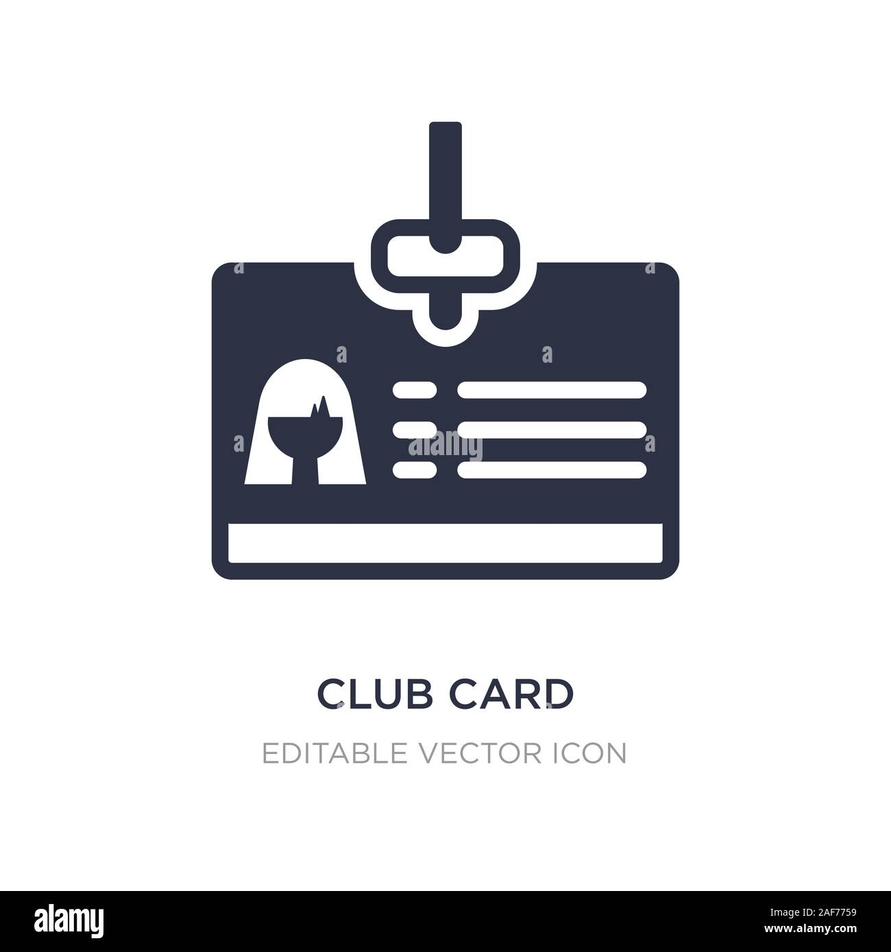 club card icon on white background. Simple element illustration from ...