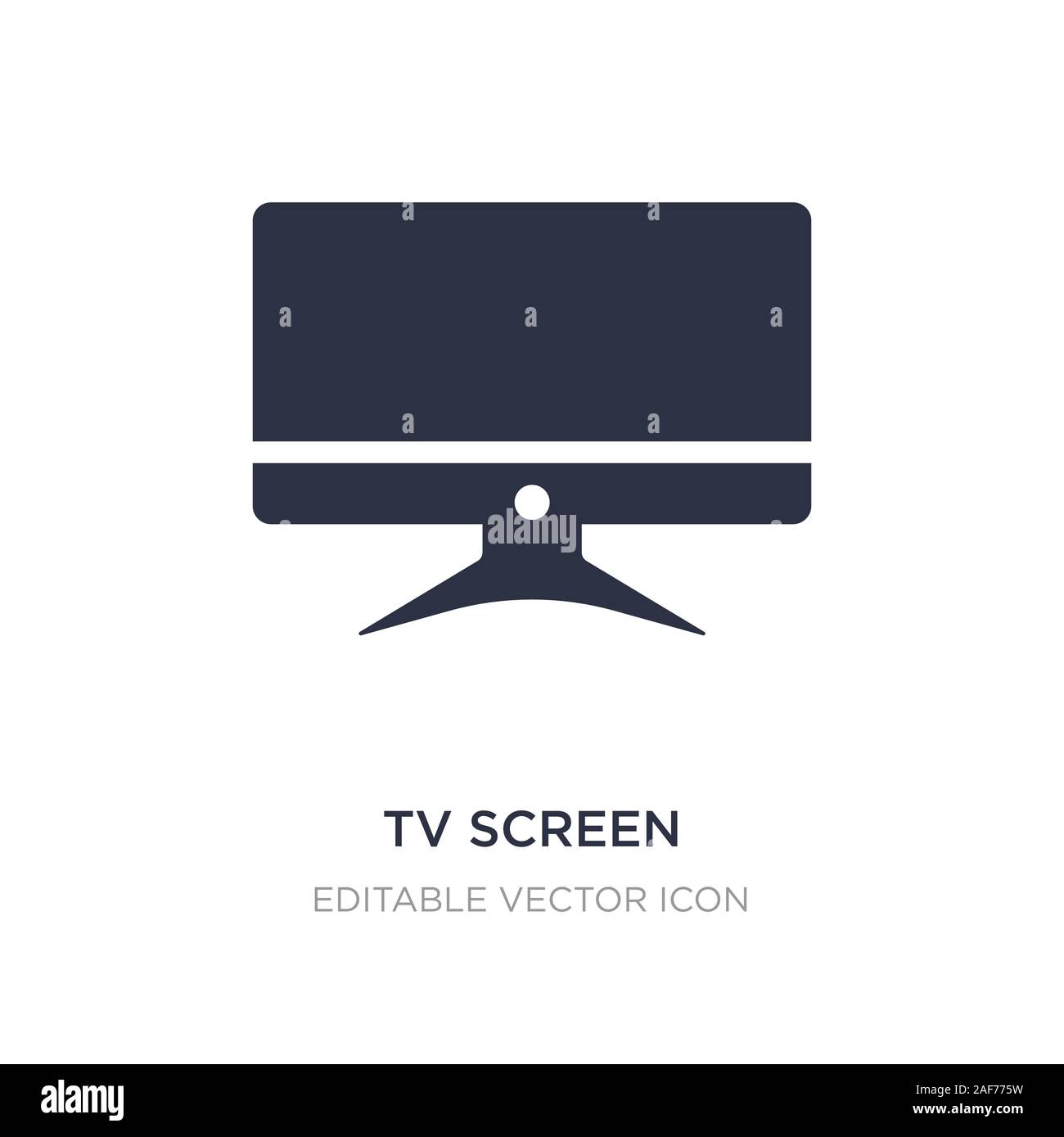 tv screen icon on white background. Simple element illustration from ...