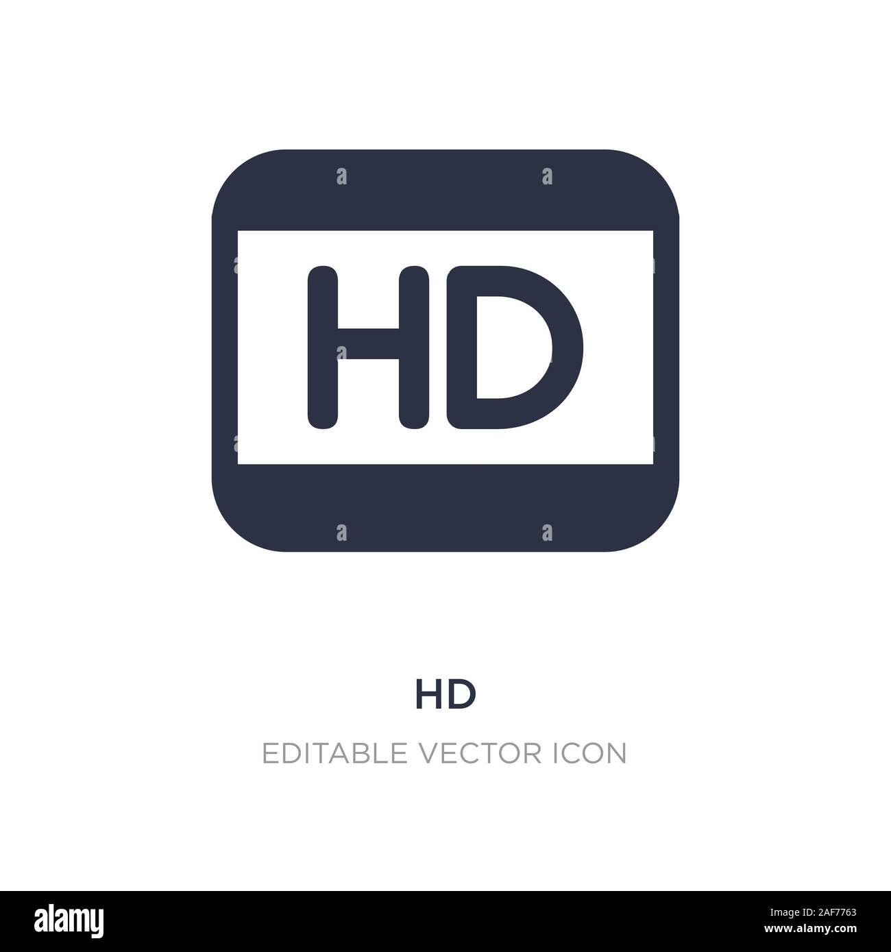 hd icon on white background. Simple element illustration from Cinema ...