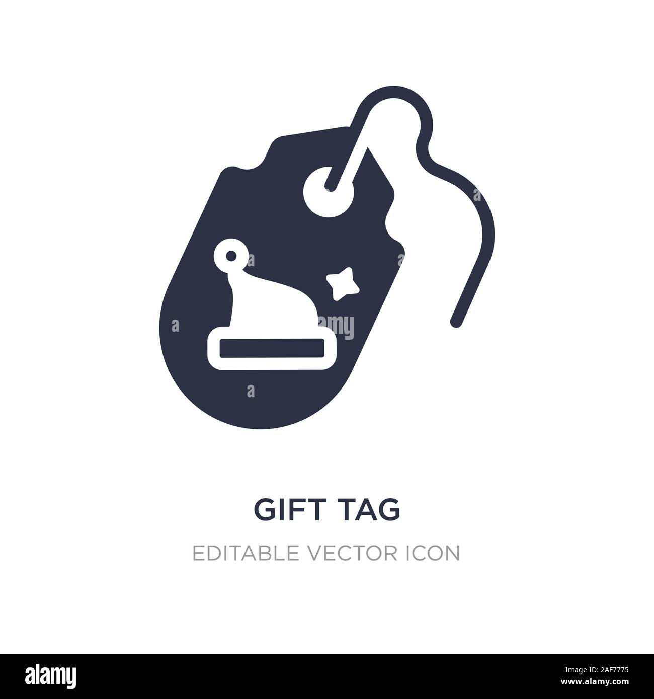 gift tag icon on white background. Simple element illustration from ...