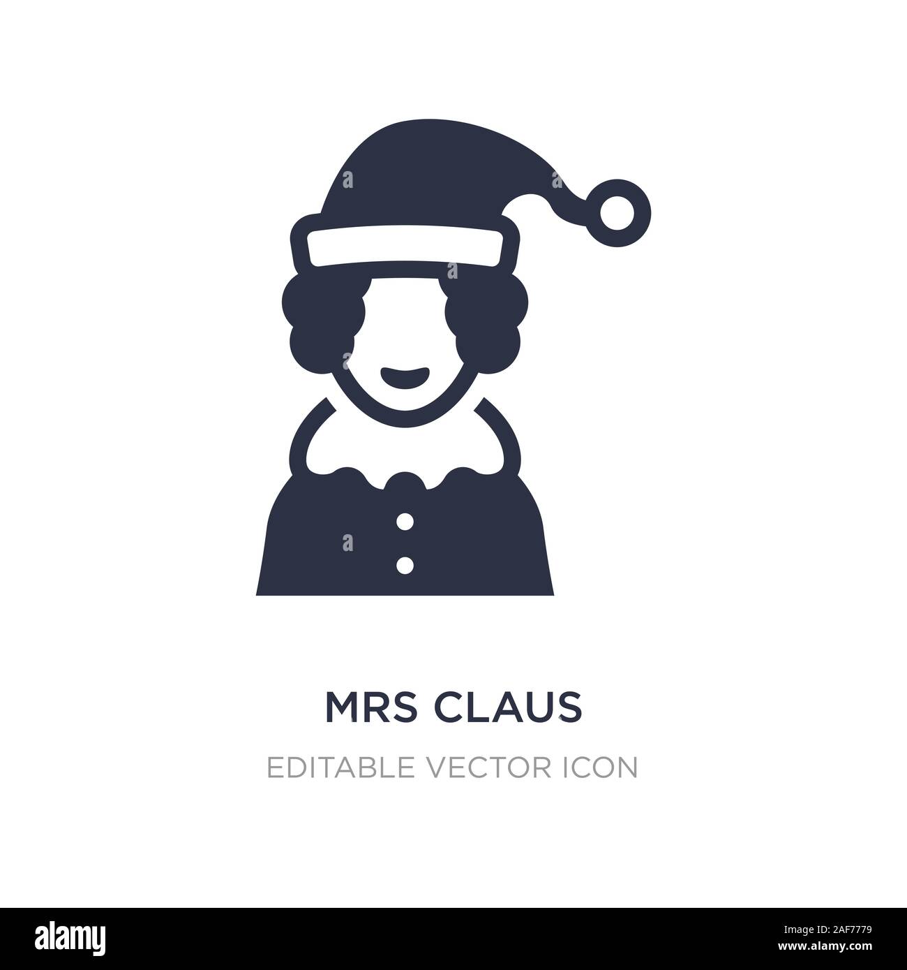 mrs claus icon on white background. Simple element illustration from ...