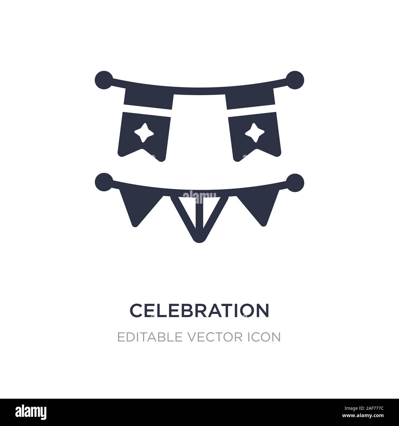 celebration garlands icon on white background. Simple element ...