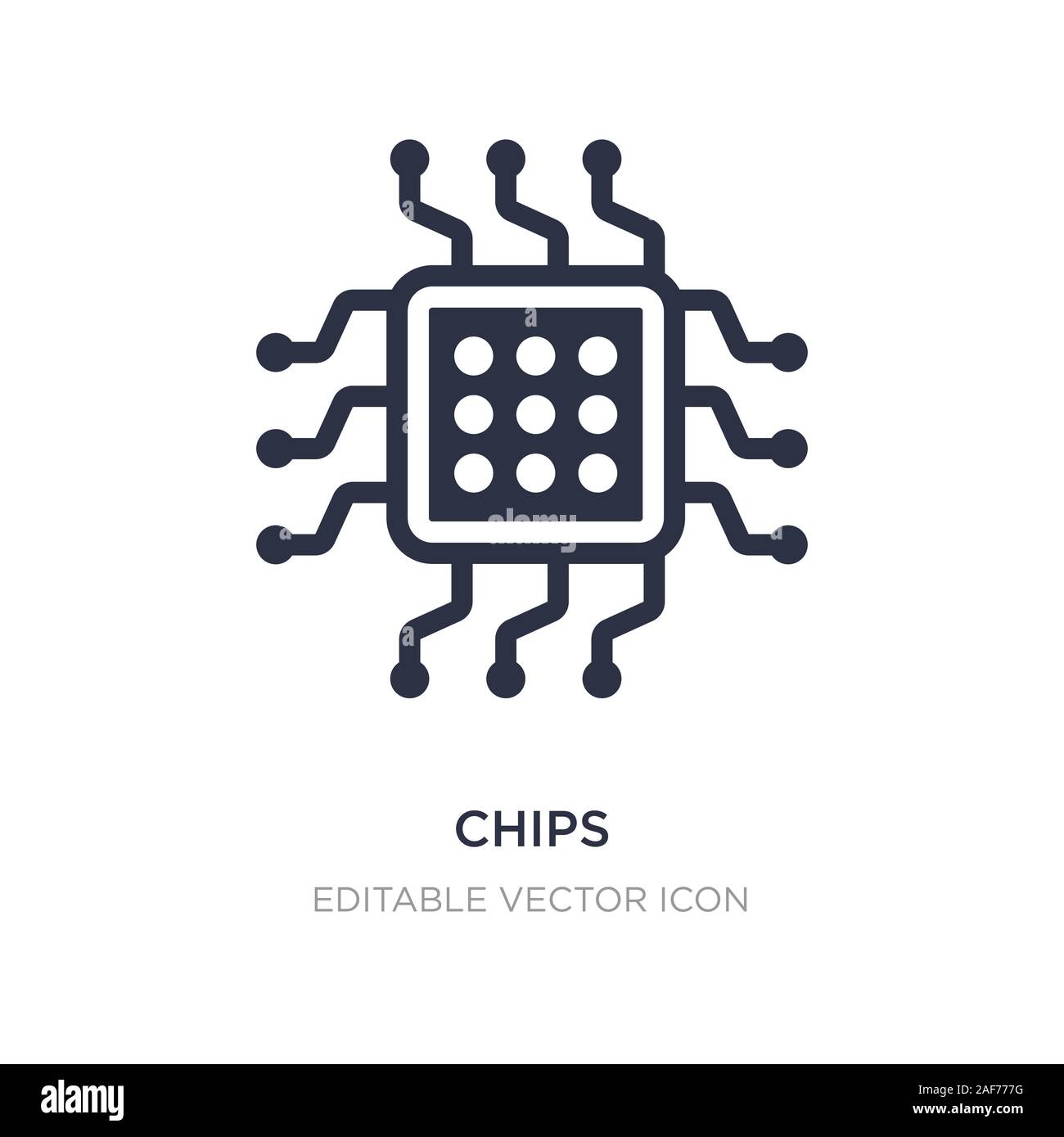 chips icon on white background. Simple element illustration from ...