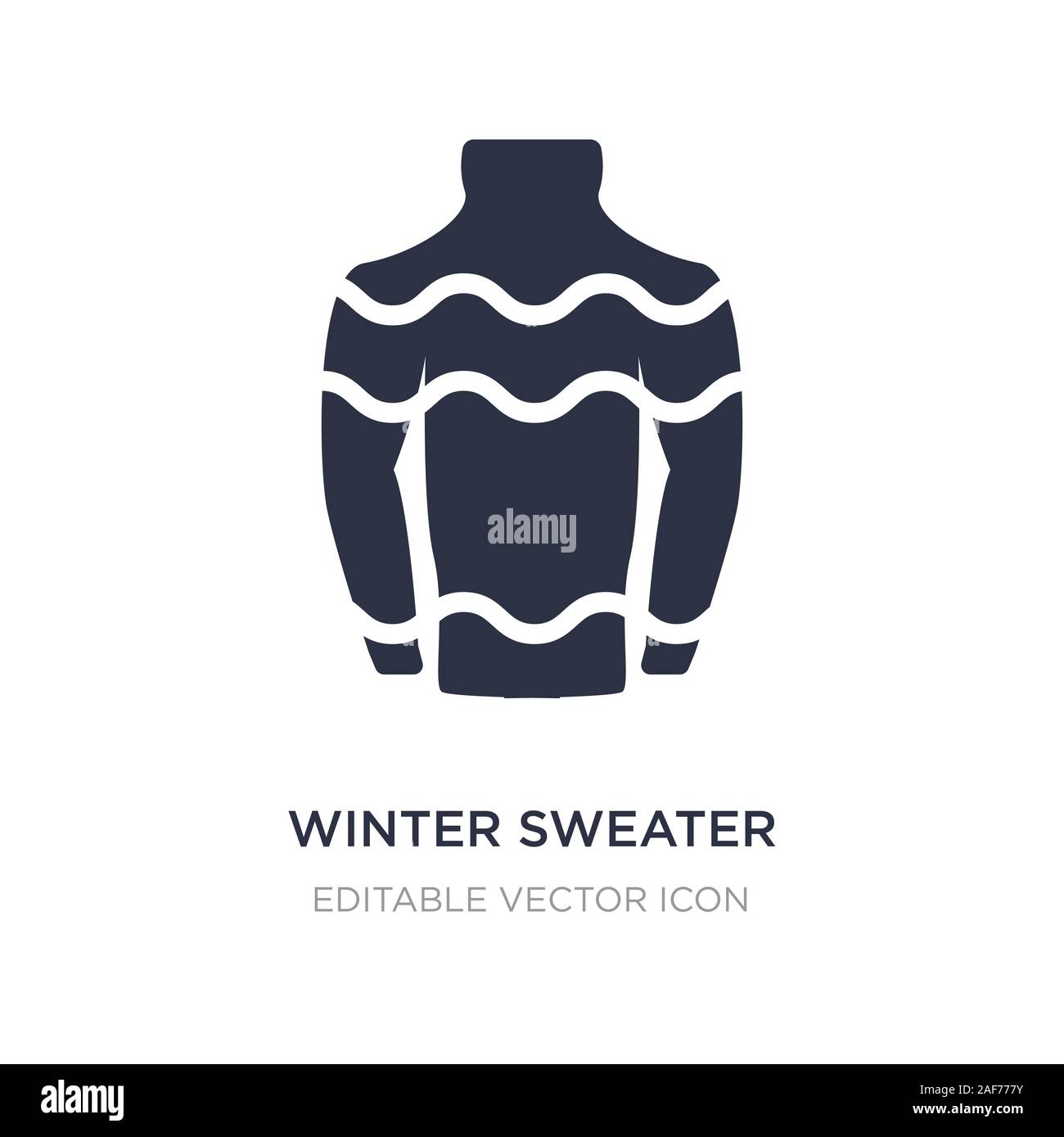 winter sweater icon on white background. Simple element illustration ...