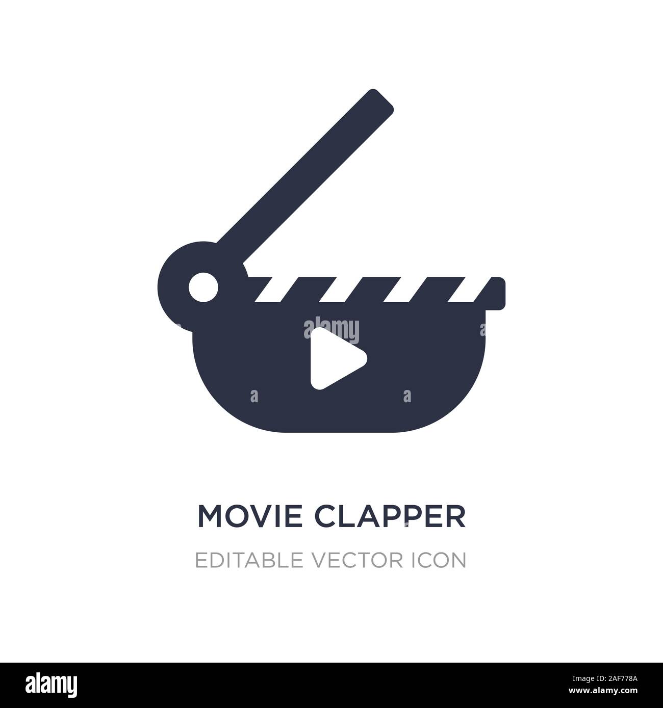 movie clapper icon on white background. Simple element illustration ...