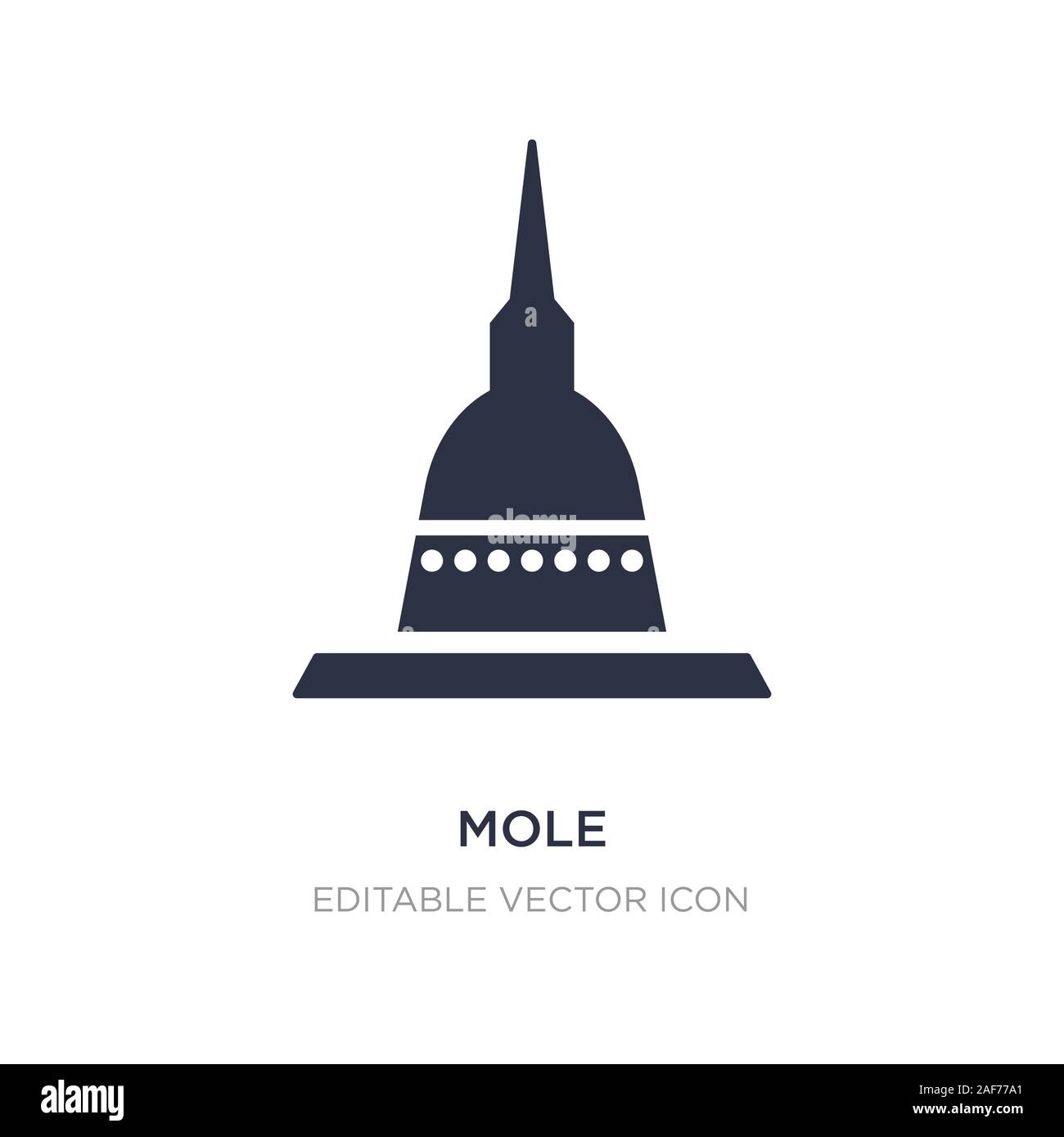 mole antonelliana in turin icon on white background. Simple element ...