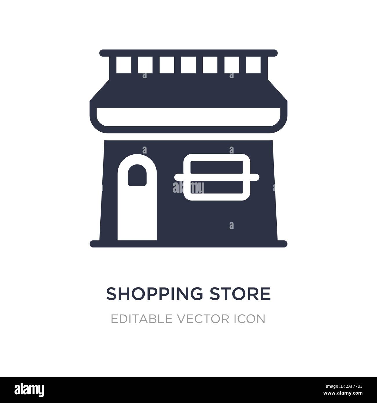 shopping store icon on white background. Simple element illustration ...