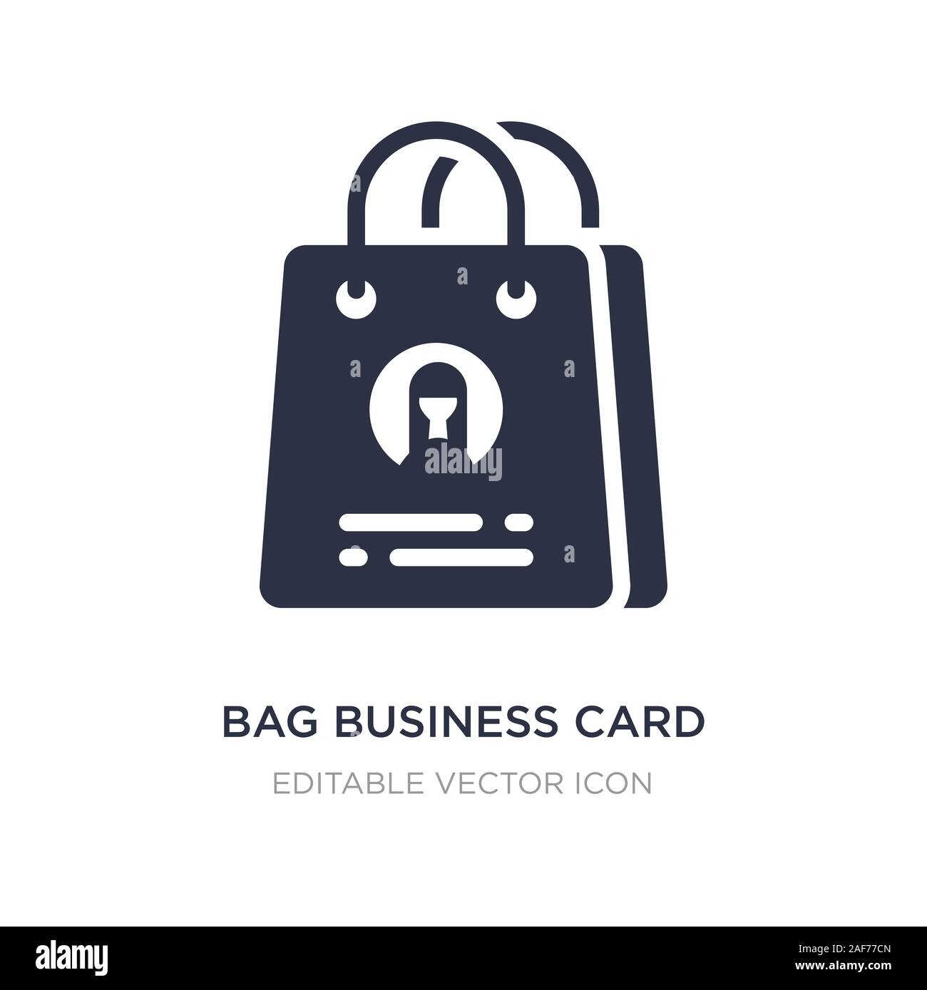 bag business card icon on white background. Simple element illustration ...