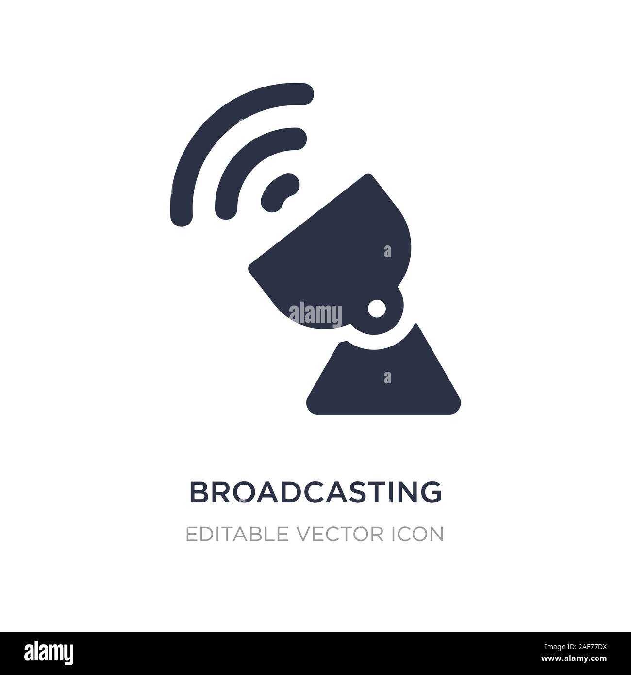 broadcasting icon on white background. Simple element illustration from ...
