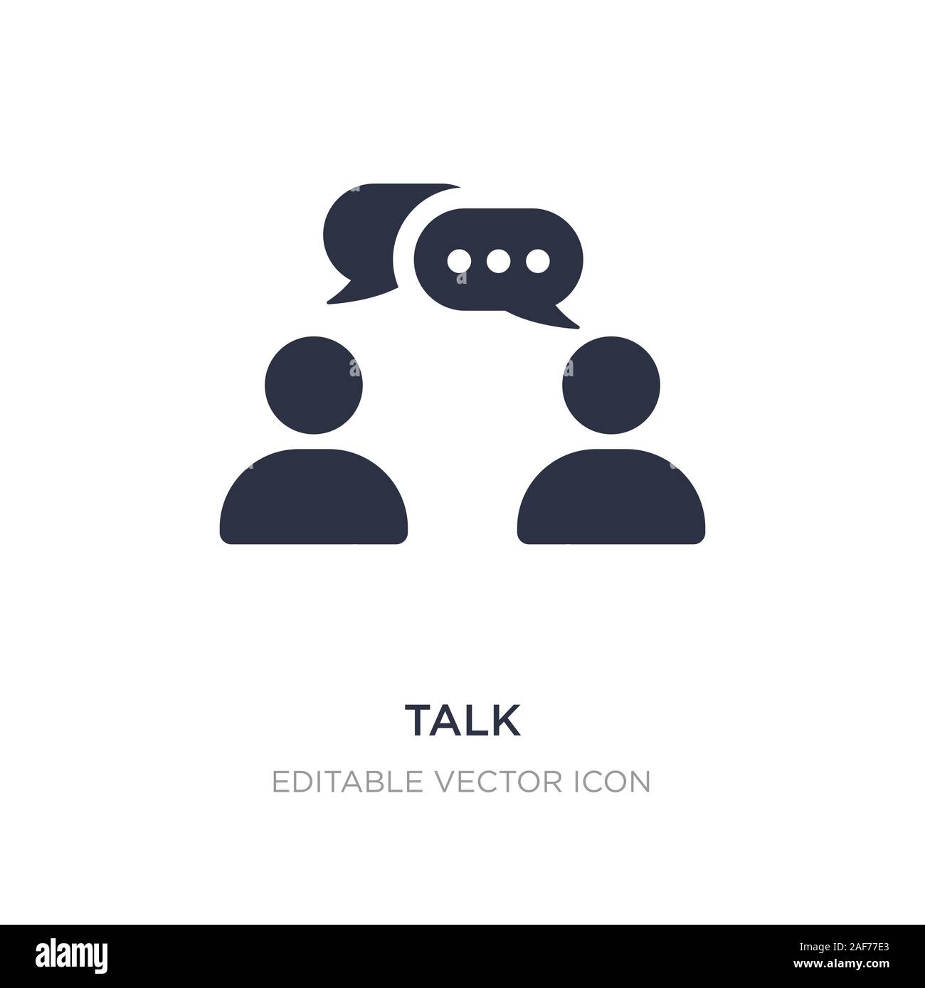 talk icon on white background. Simple element illustration from ...