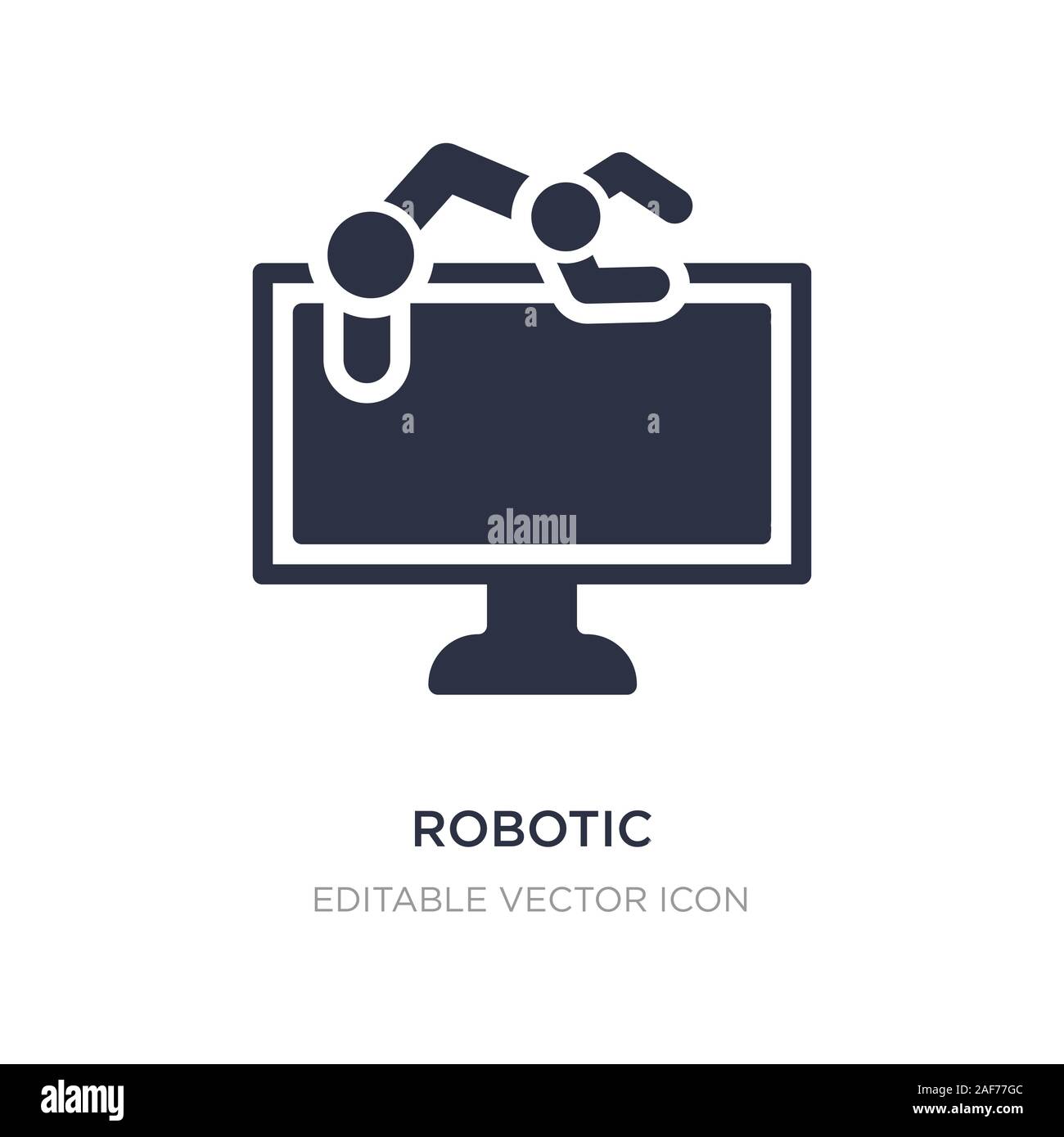 robotic icon on white background. Simple element illustration from ...