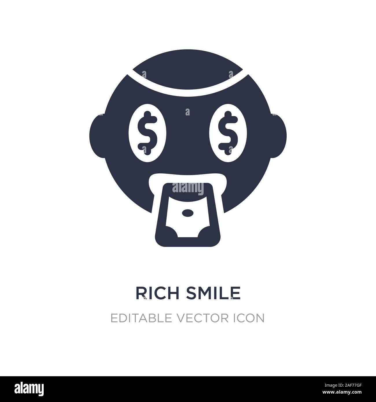 rich smile icon on white background. Simple element illustration from ...