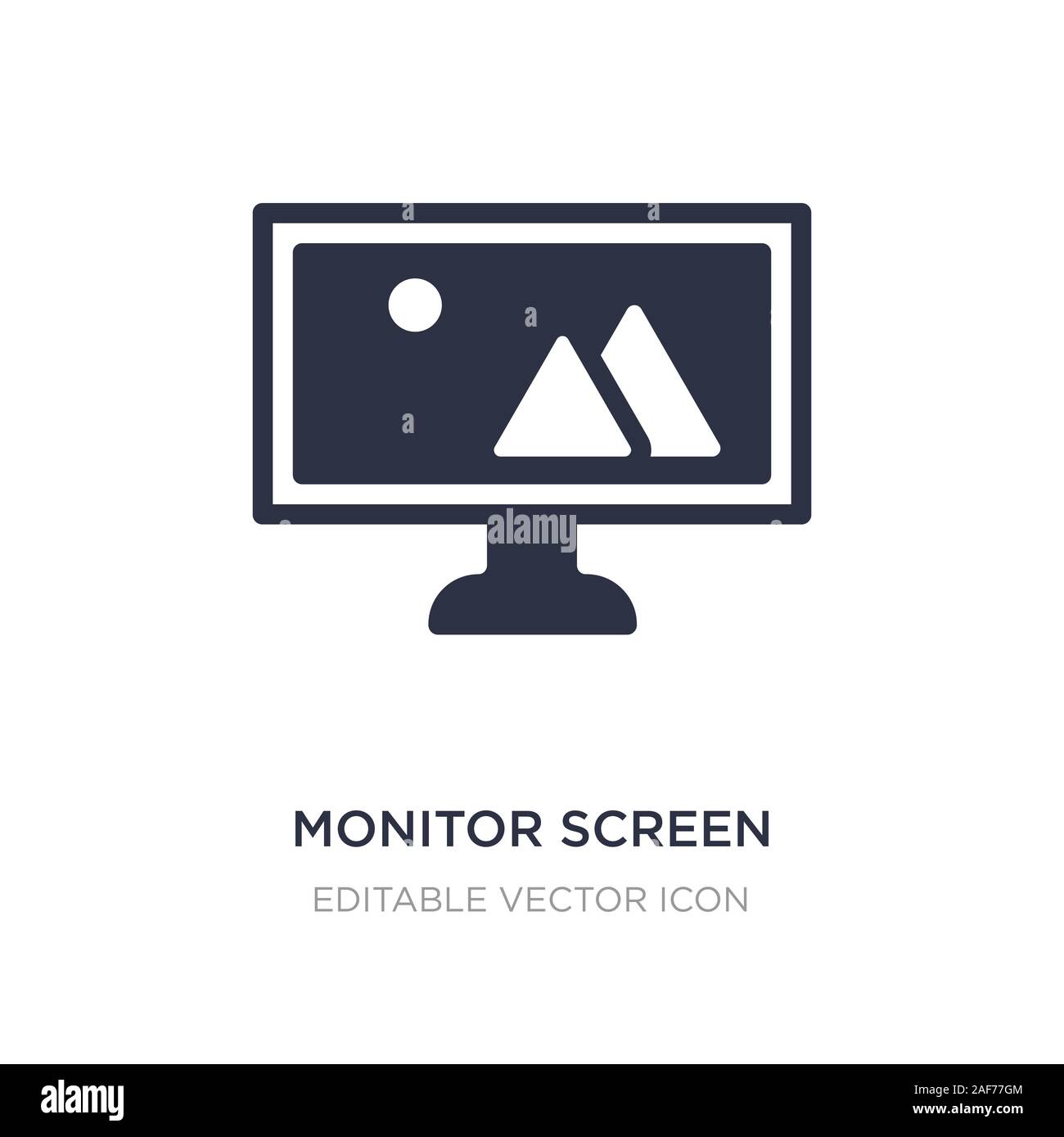 monitor screen icon on white background. Simple element illustration ...