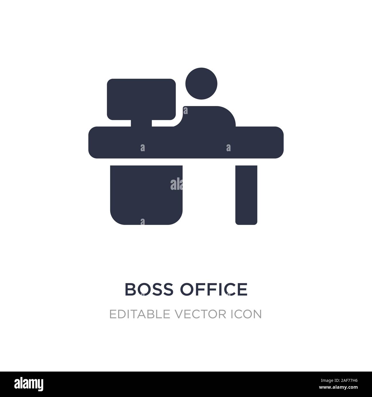 boss office icon on white background. Simple element illustration from ...