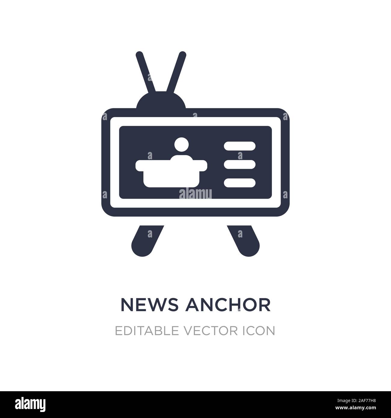news anchor icon on white background. Simple element illustration from ...