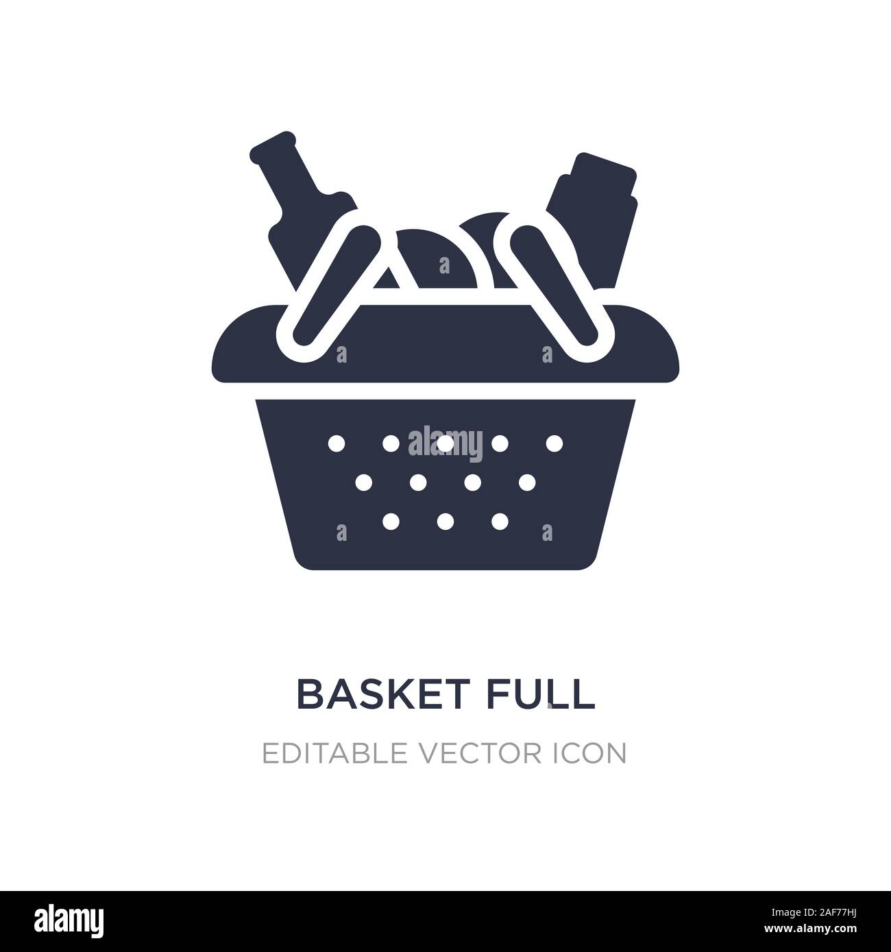 basket full icon on white background. Simple element illustration from ...