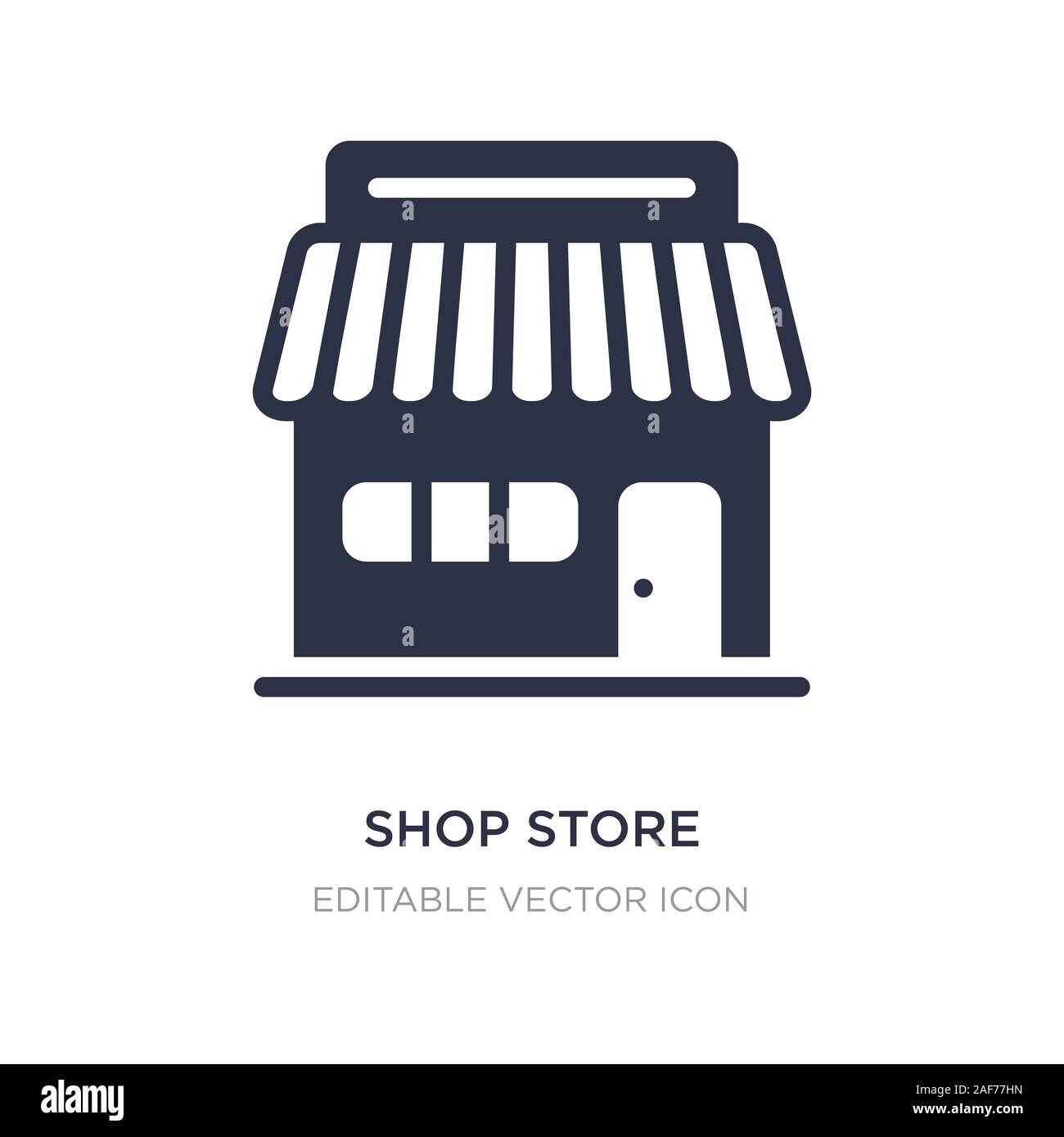 shop store icon on white background. Simple element illustration from ...