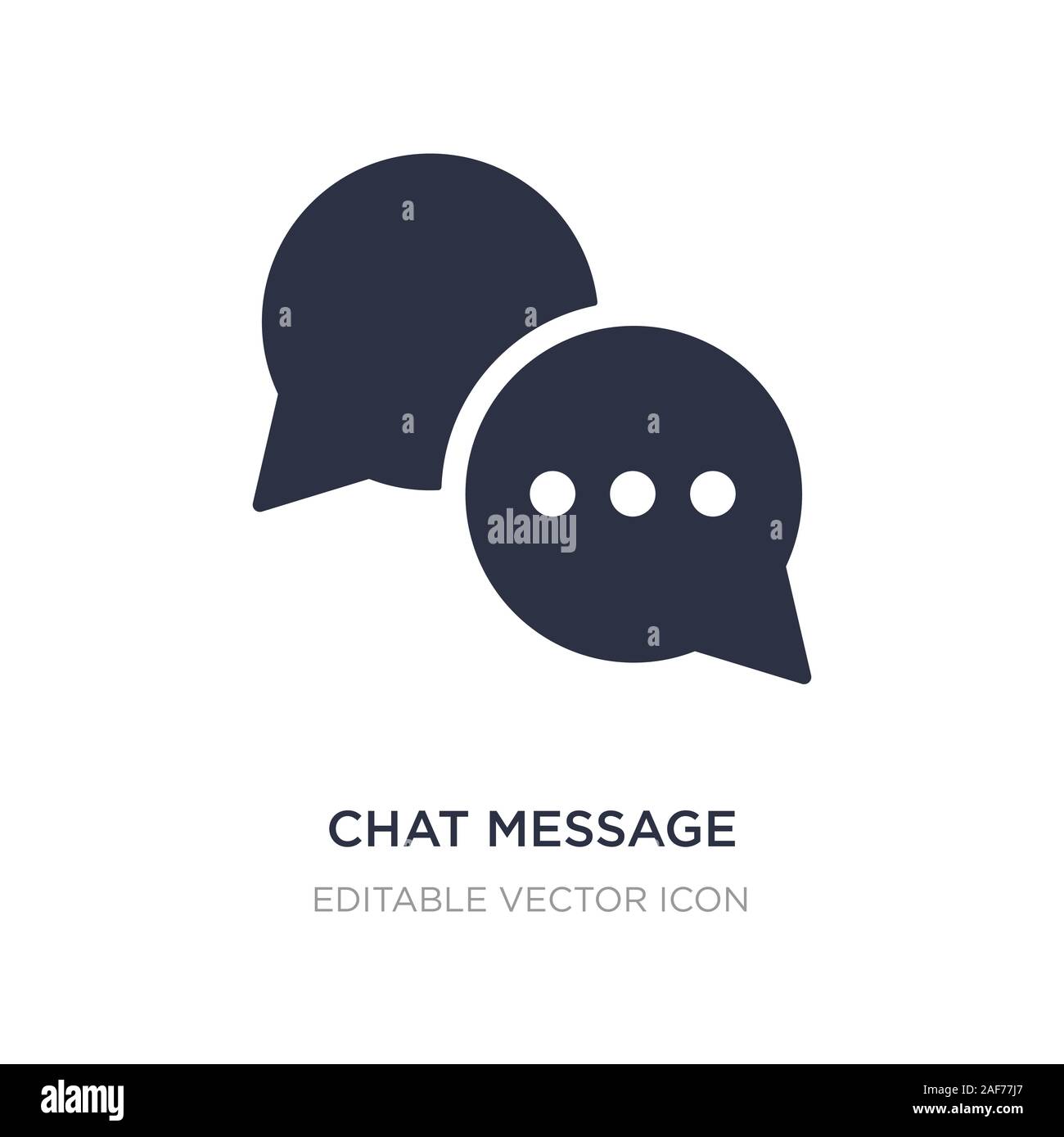 chat message icon on white background. Simple element illustration from ...