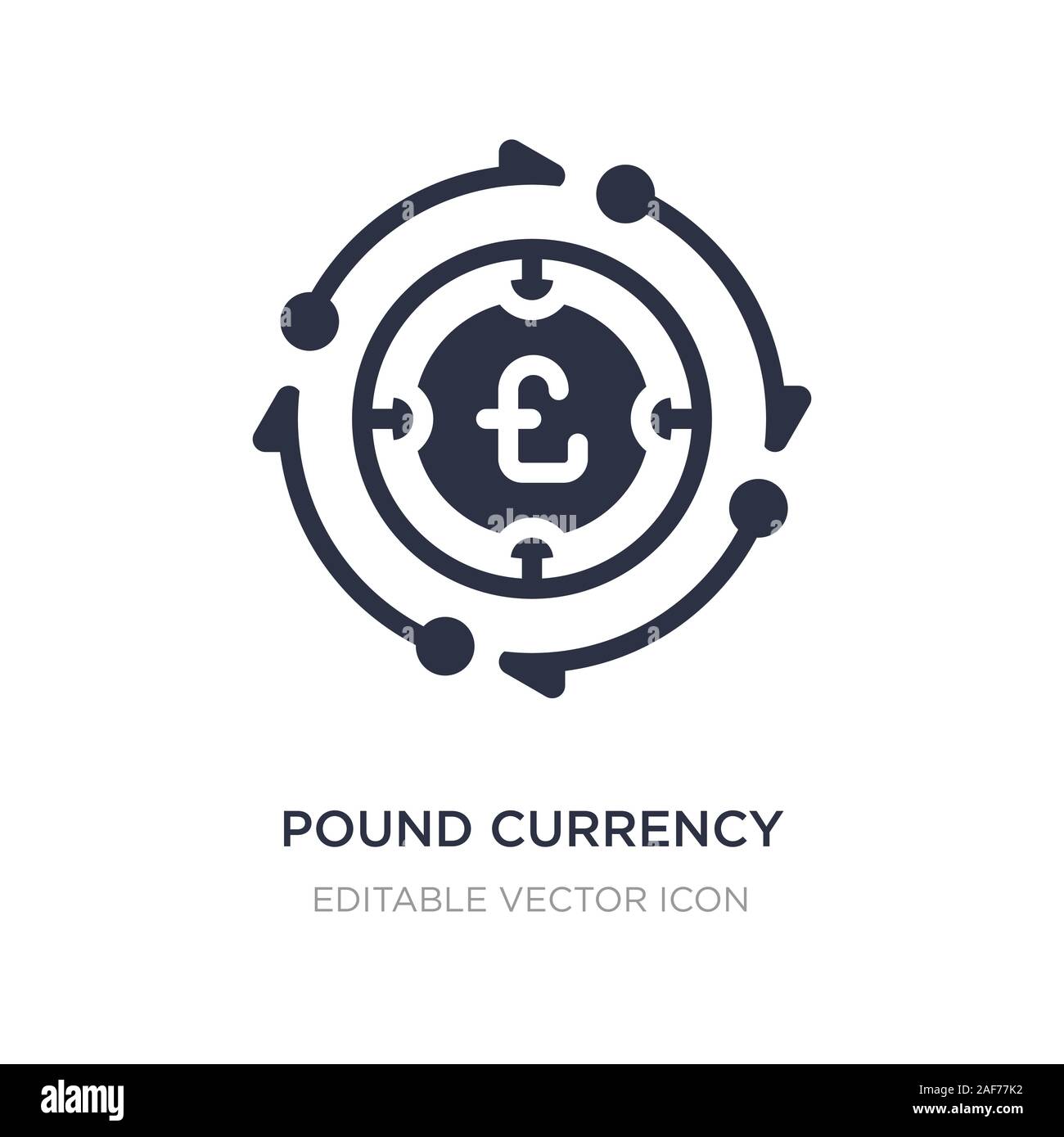 pound currency icon on white background. Simple element illustration ...